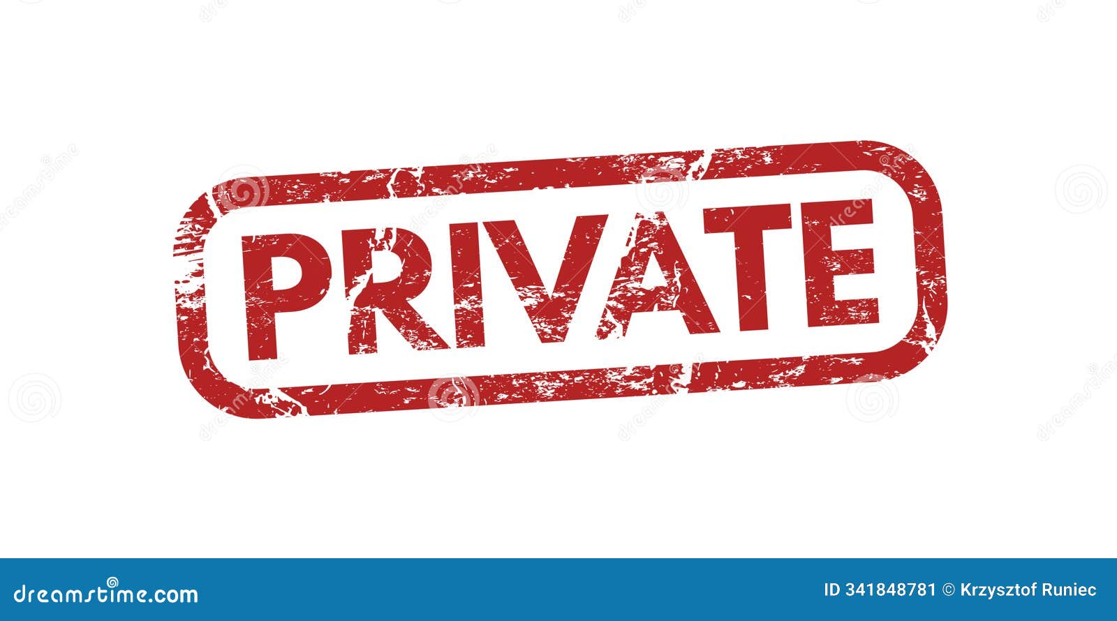 Private - Red Rubber Stamp with Grunge Effect Stock Illustration ...