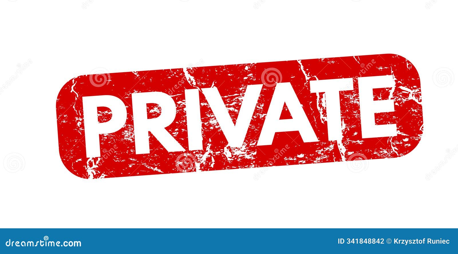 Private - Red Rubber Stamp with Grunge Effect Stock Illustration ...