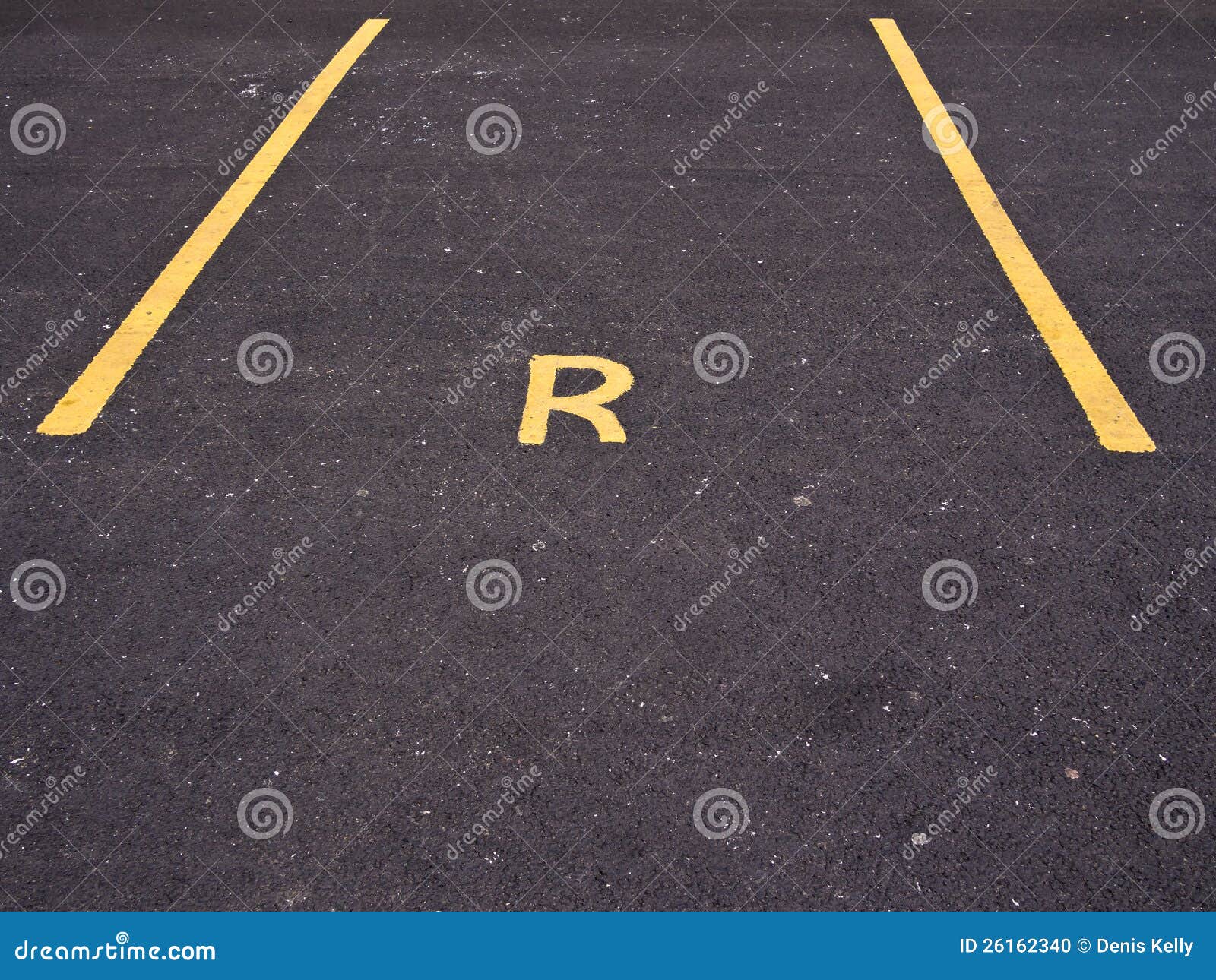 Empty Reserved Car Parking Bay Stock Photo - Image of black, marks ...