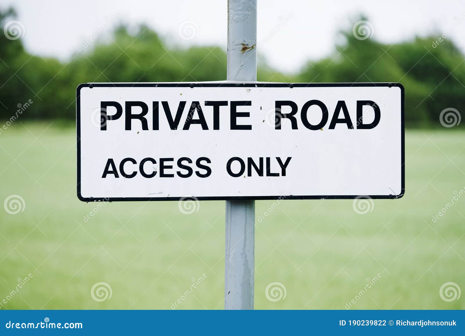 Private Road Access only Sign in House Development Stock Photo - Image ...