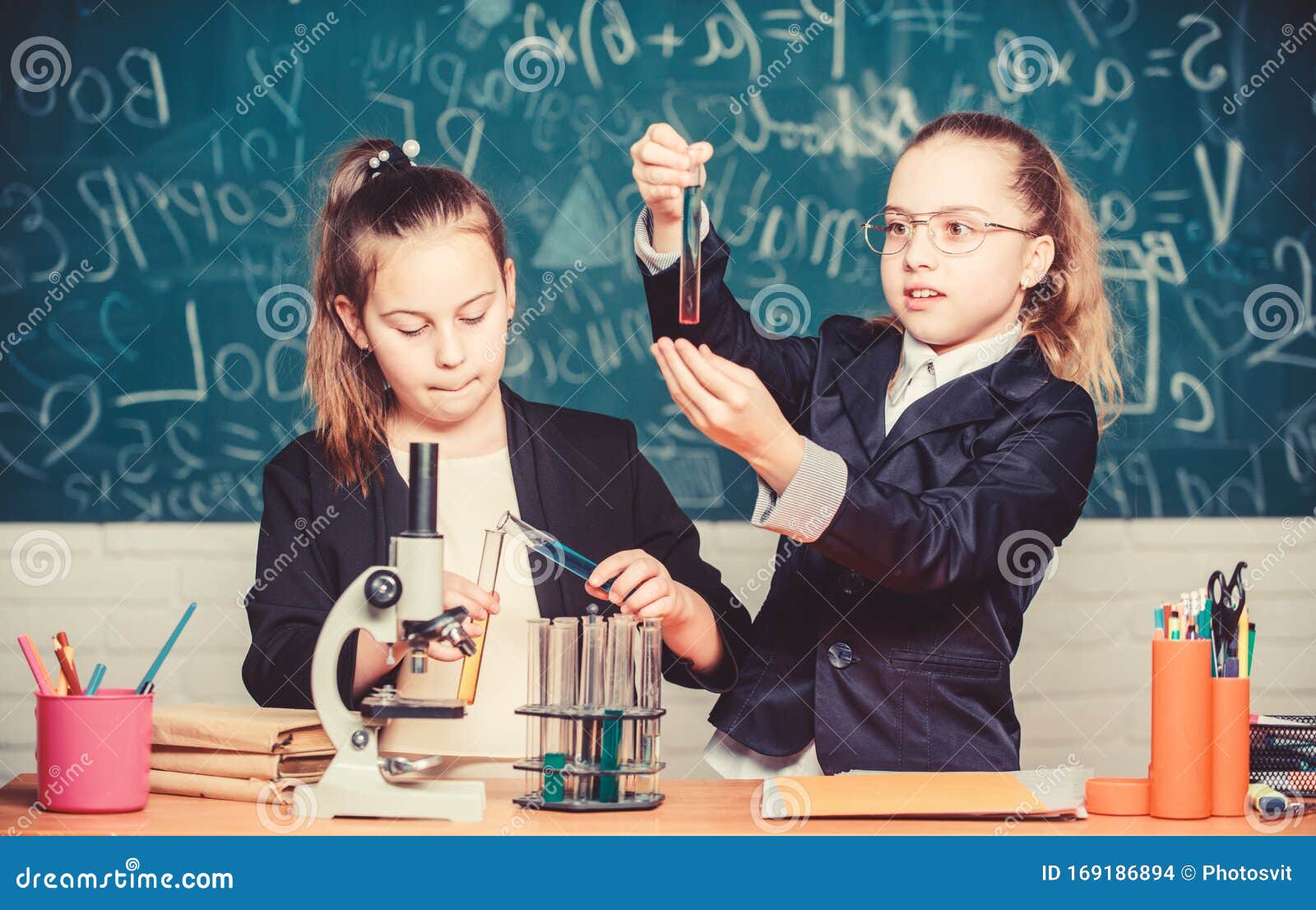 Private School. Gymnasium Students with in Depth Study of Natural ...