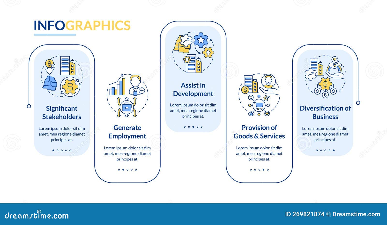 Private Sector Role Infographic Rectangle Template Stock Vector ...