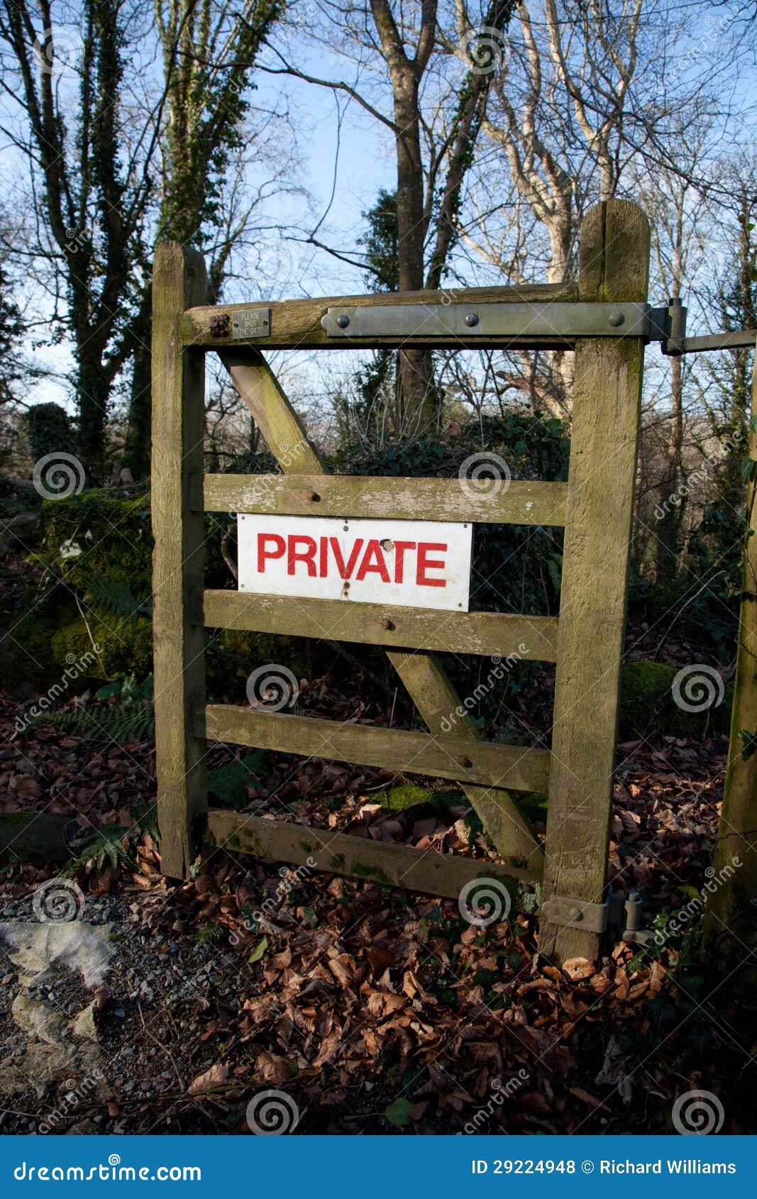 Private sign. stock photo. Image of white, sign, wooden - 29224948