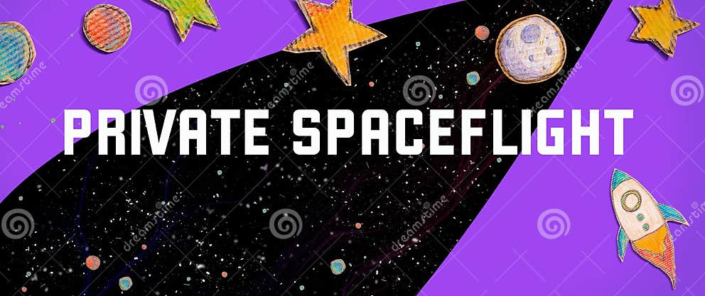 Private Spaceflight Theme with a Space Background Stock Image - Image ...