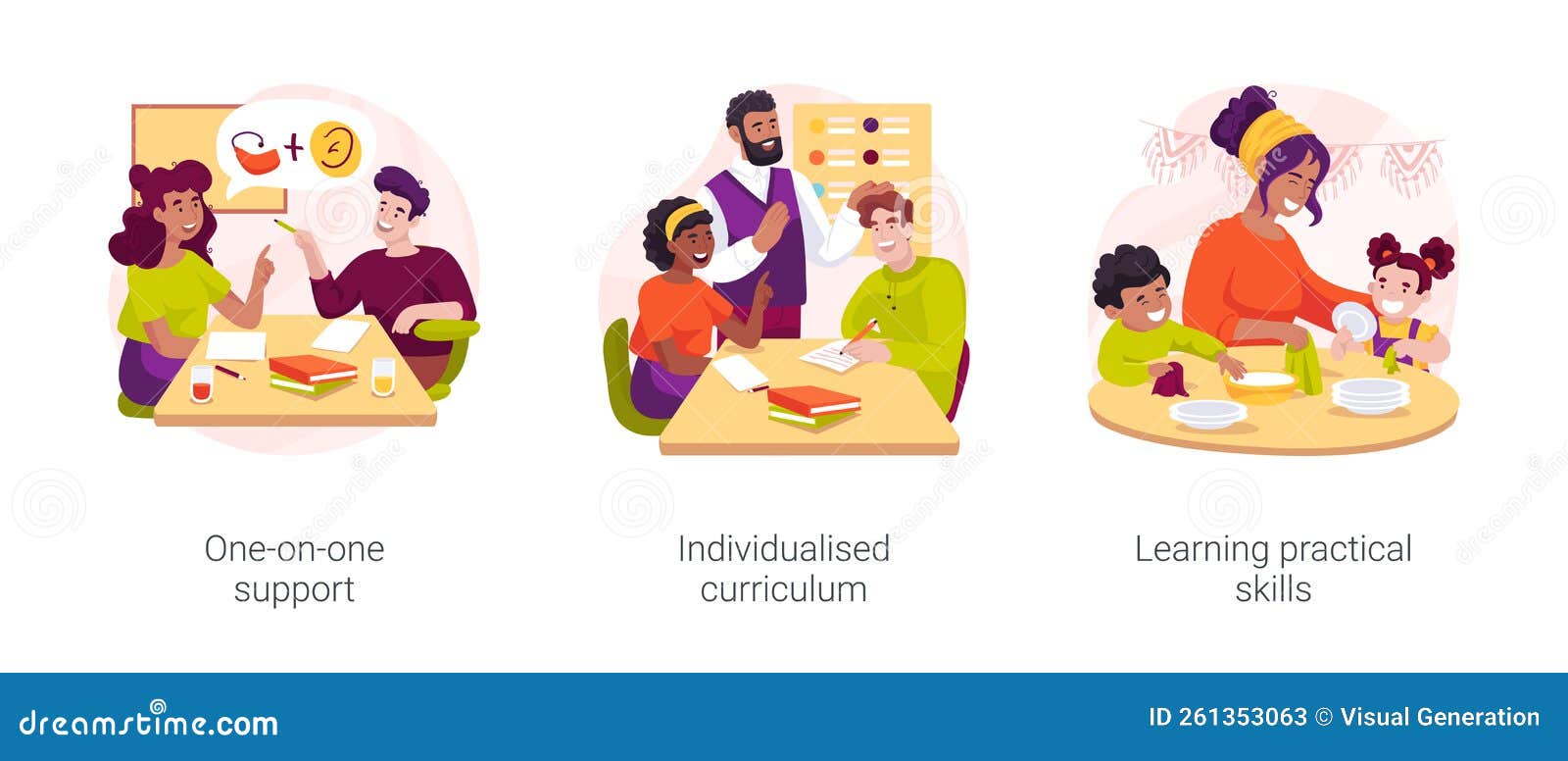 Private Special Education School Isolated Cartoon Vector Illustration ... Private Special Education School Isolated Cartoon Vector Illustration ...