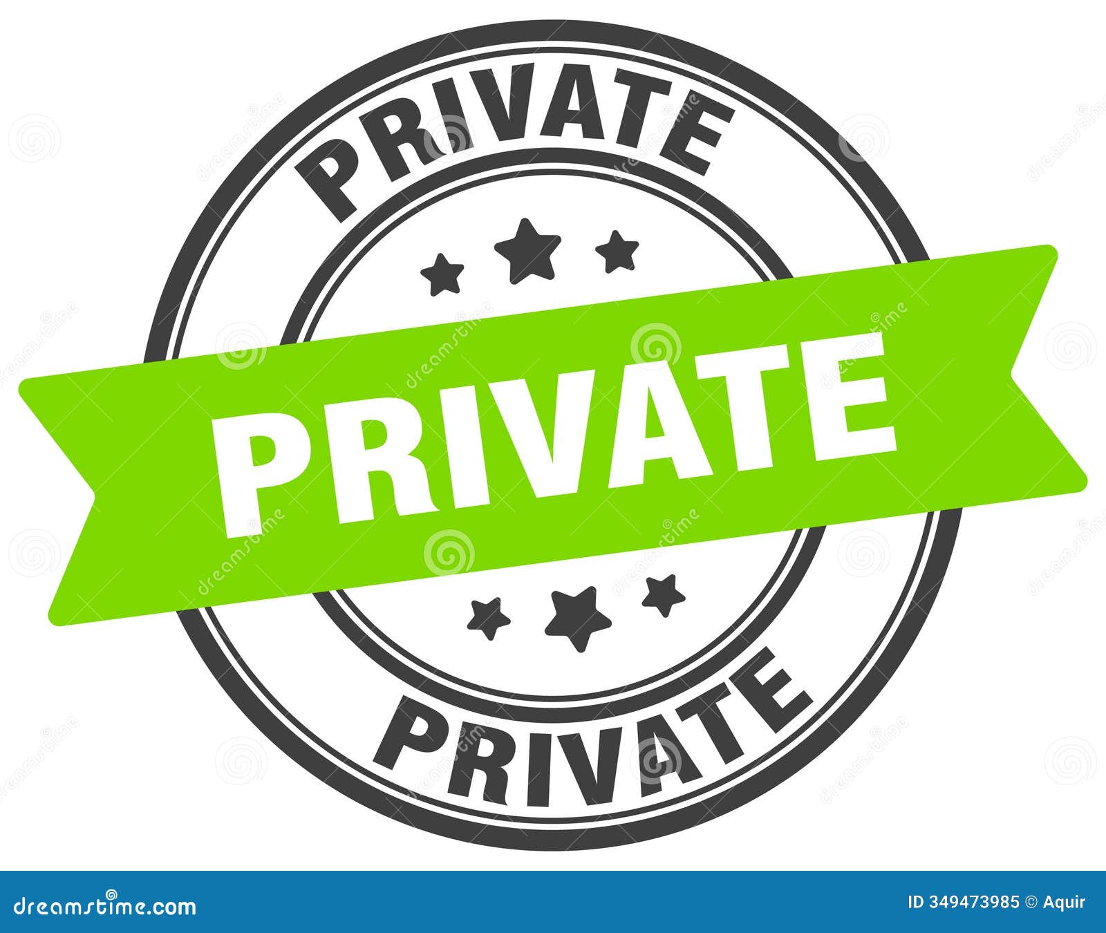 Private Stamp. Private Label on Transparent Background. Round Sign ...