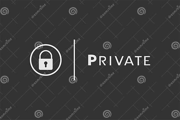 Private symbol design stock vector. Illustration of font - 292579401