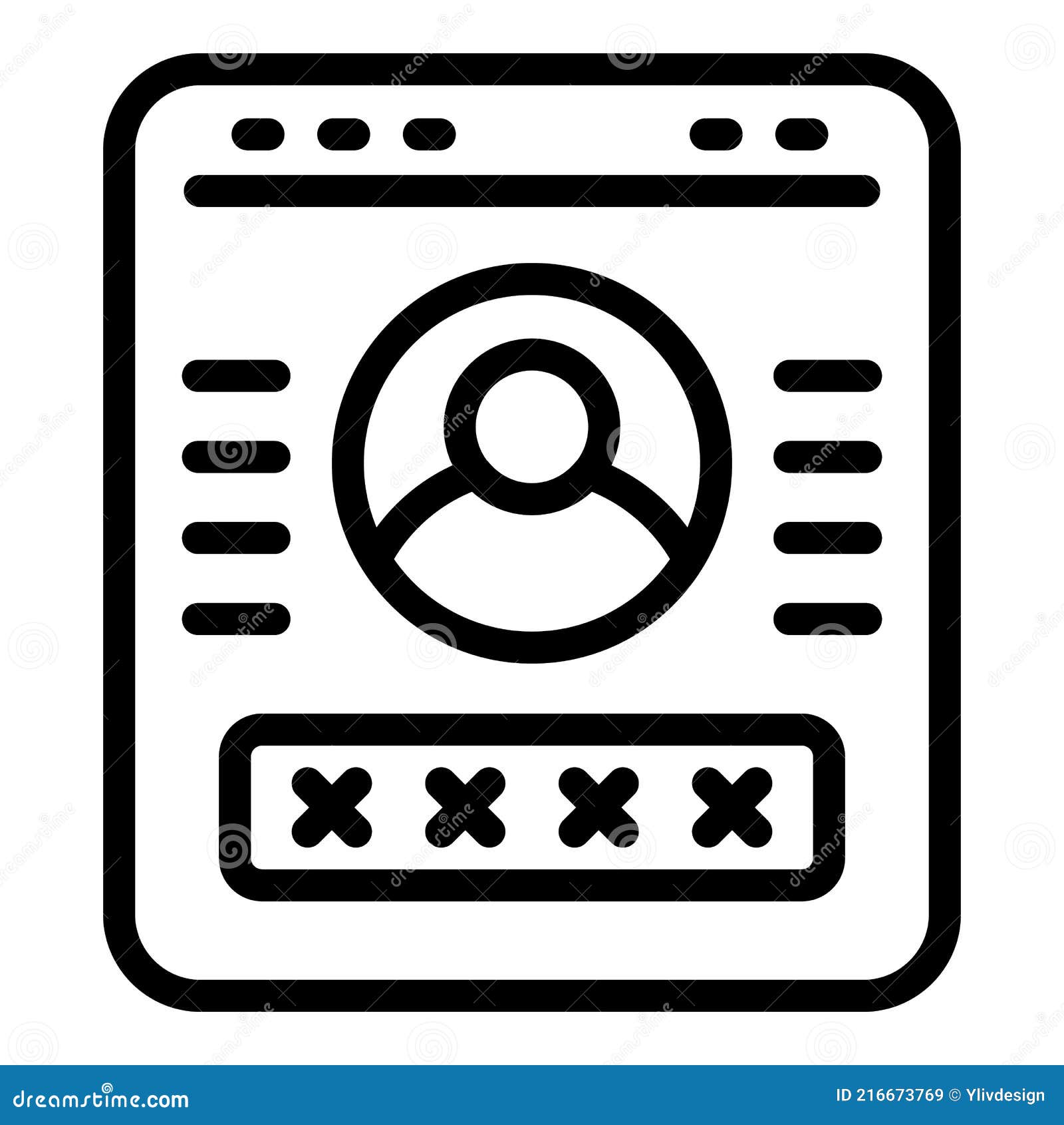 Private User Icon, Outline Style Stock Vector - Illustration of user ...