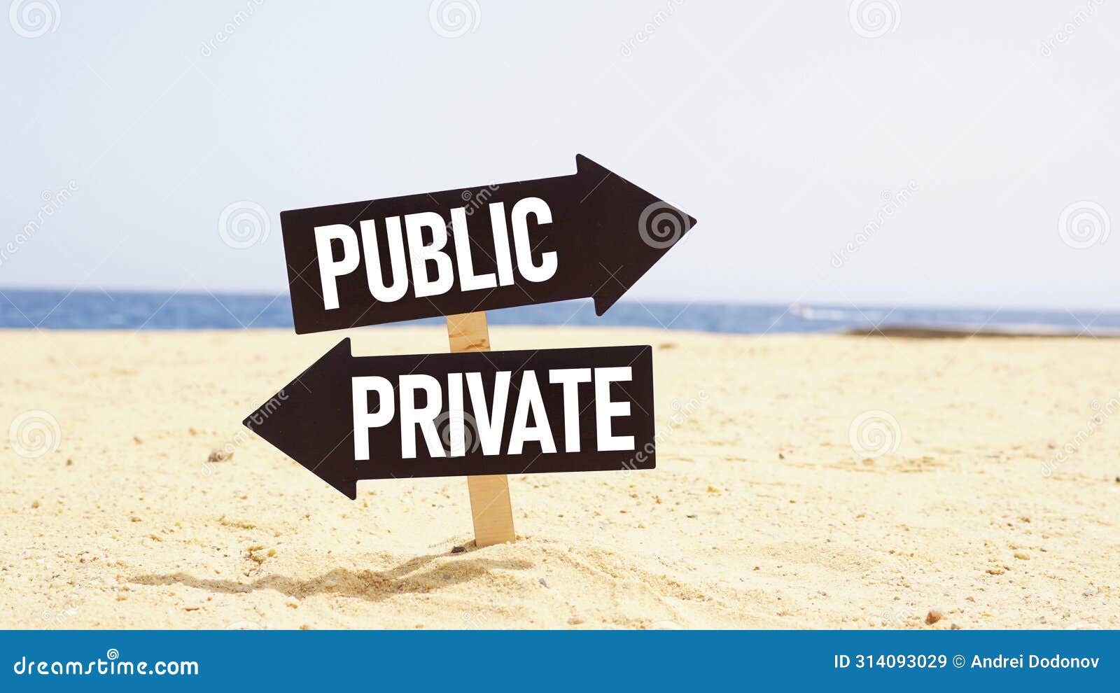 Private Vs Public is Shown on Traffic Signs Stock Image - Image of ...