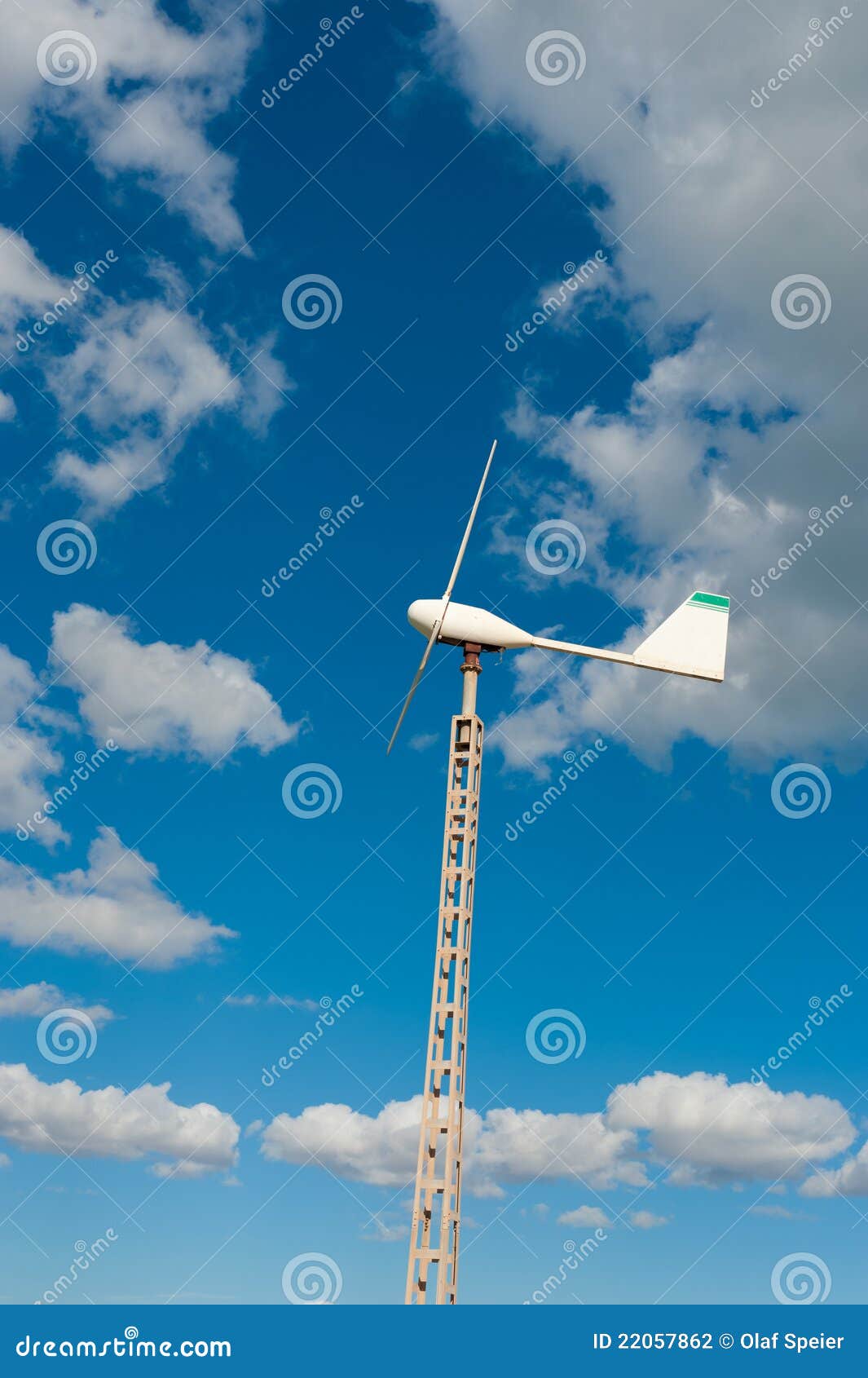 Private wind generator stock photo. Image of clouds, windmill - 22057862