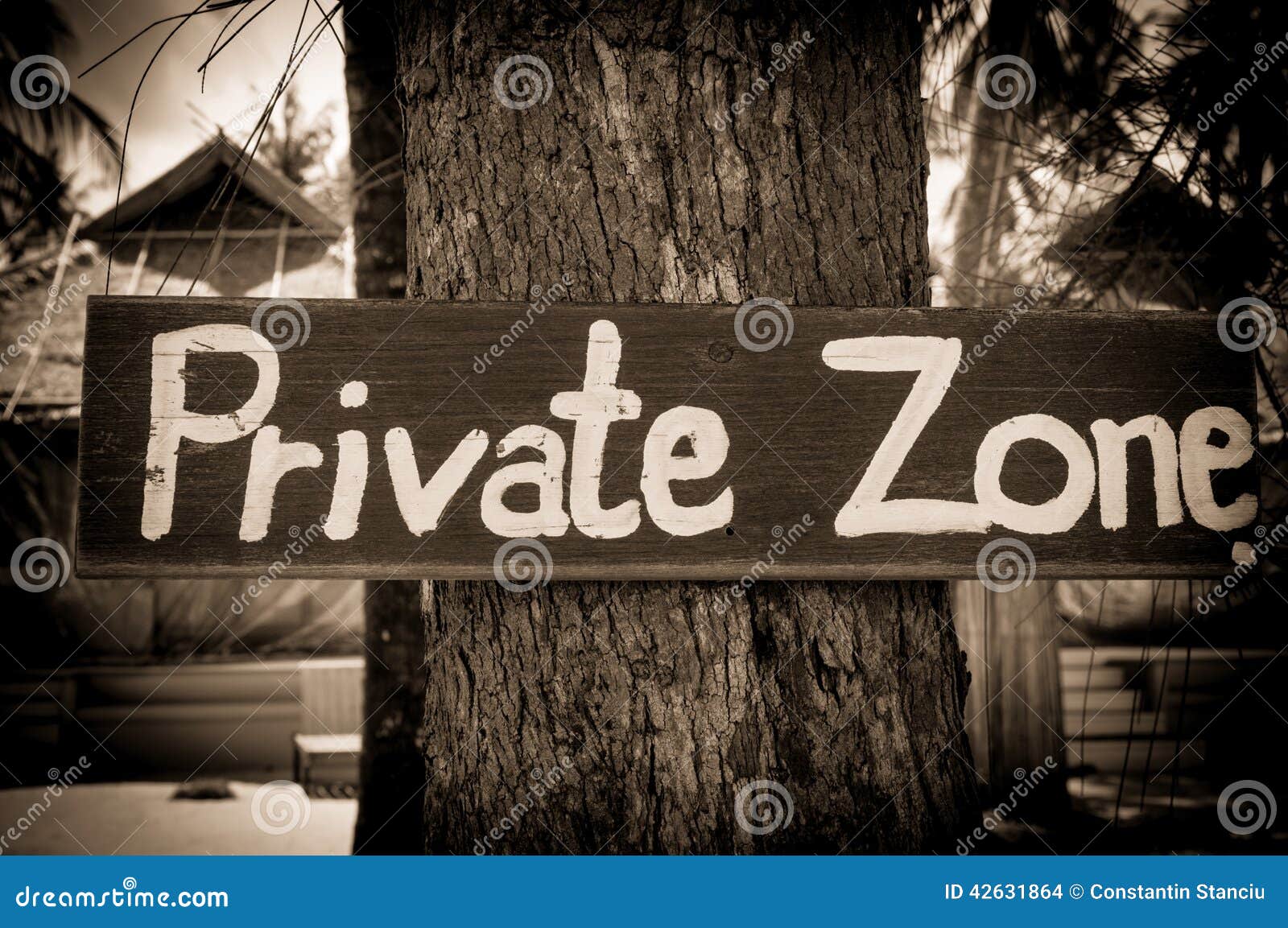 Private zone sign stock photo. Image of privacy, coconut - 42631864