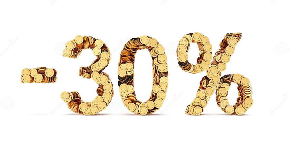 Prix De 30 Pour Cent Découpé Illustration Stock - Illustration du ...