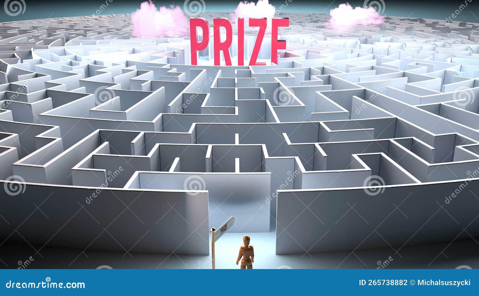Prize and a Complicated Path To it Stock Illustration - Illustration of ...