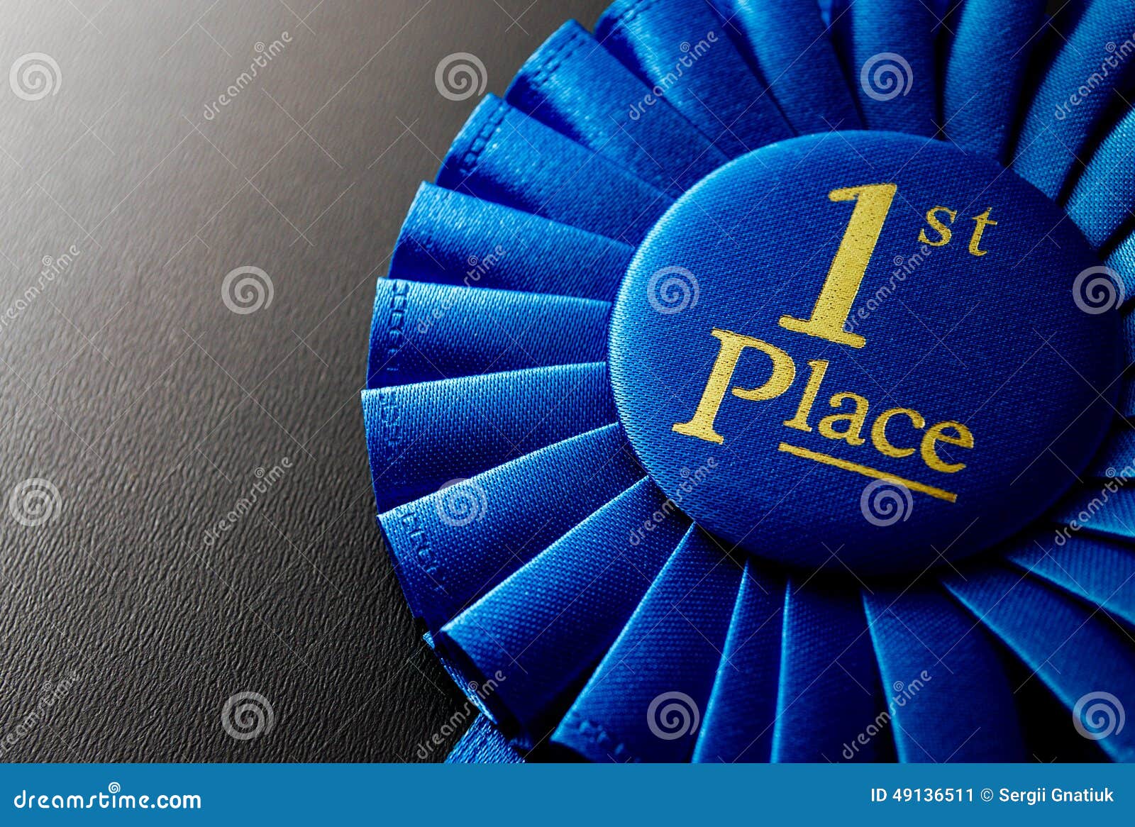 The Prize For First Place On A Dark Background Stock Image - Image of ...