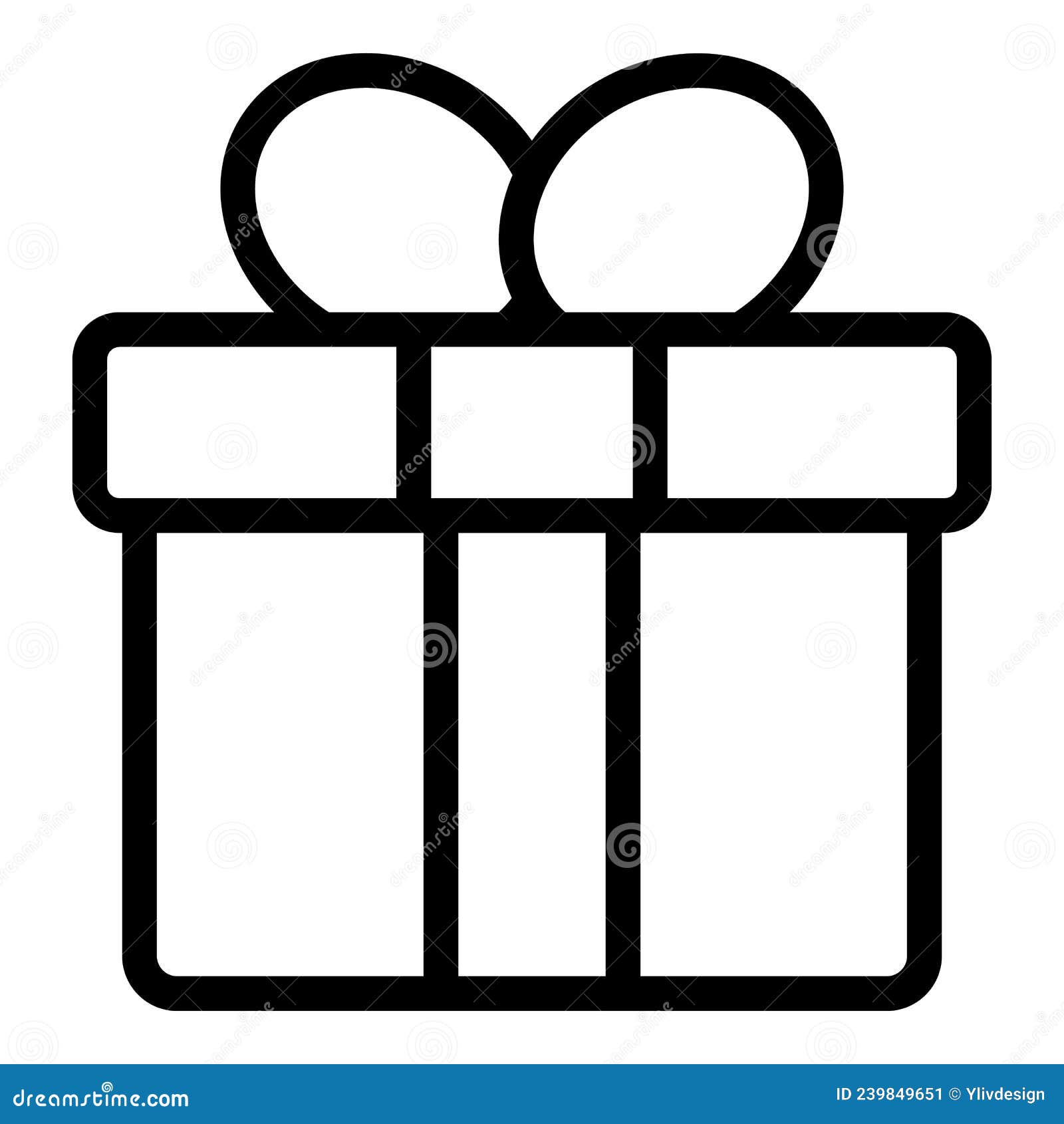 Prize Gift Box Icon Outline Vector. Draw Winner Stock Vector ...