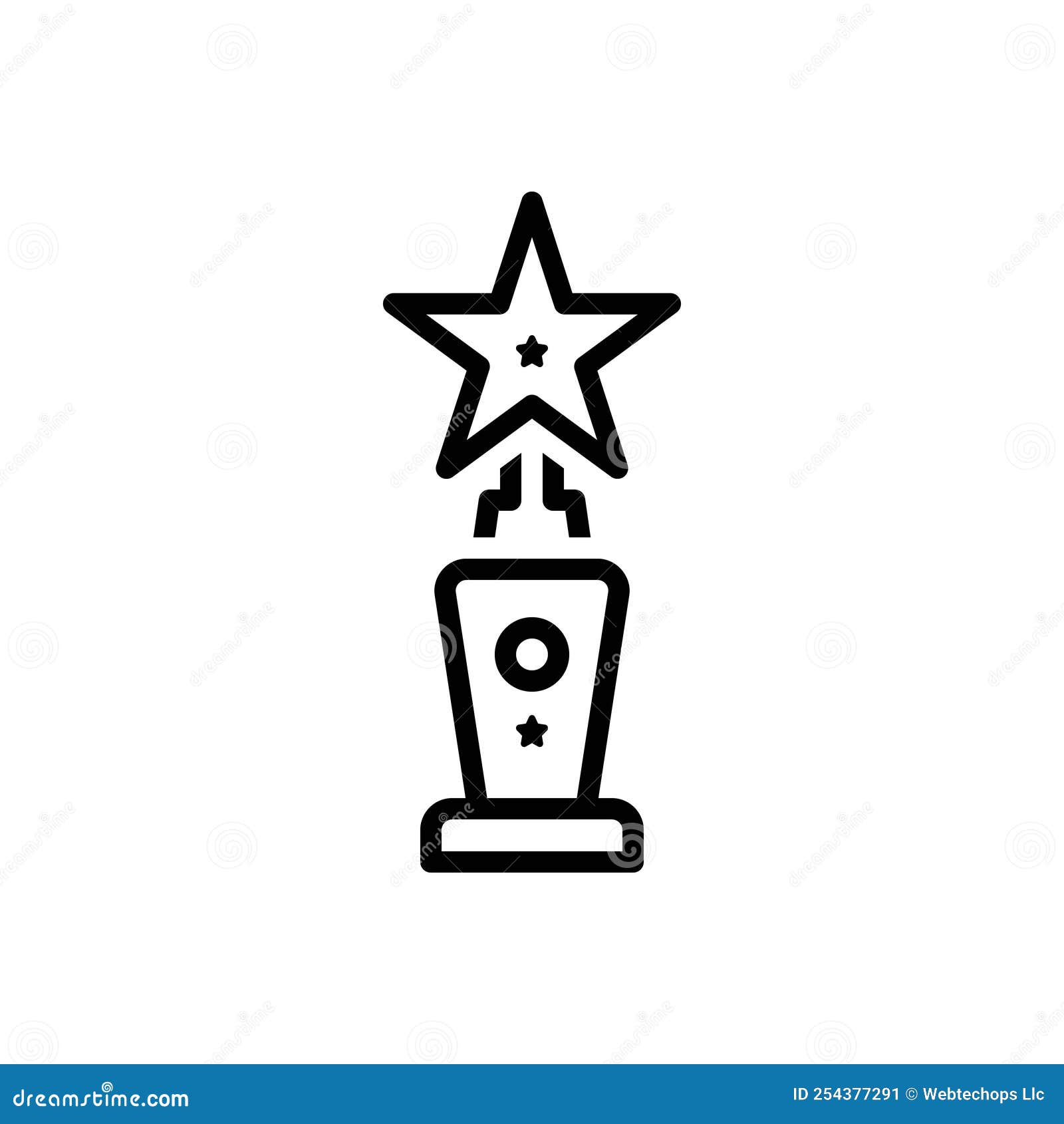 Black Line Icon for Prize, Guerdon and Gratuity Stock Illustration ...