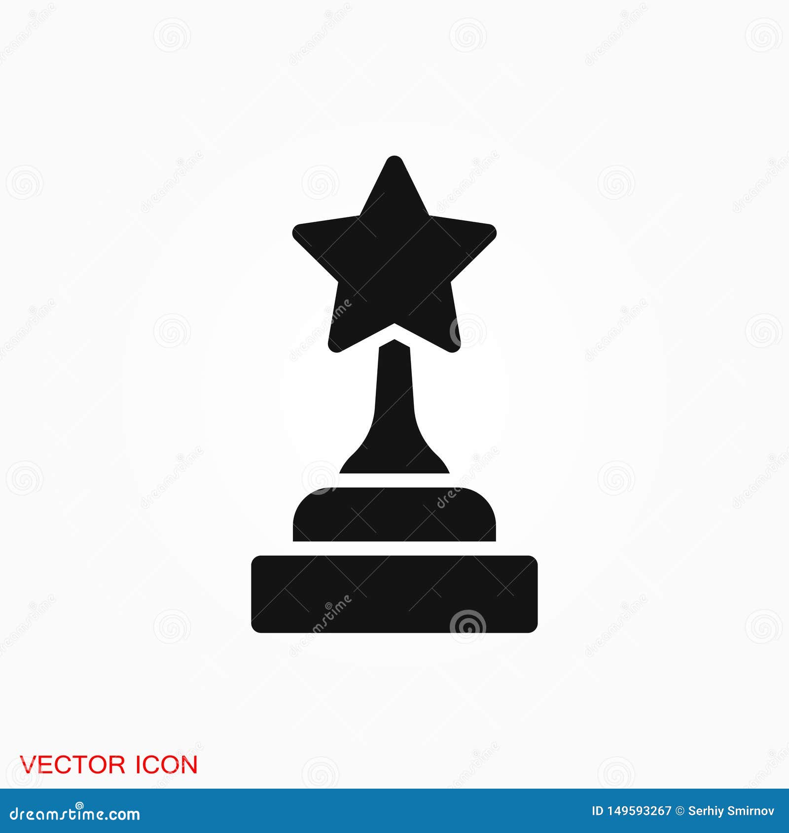 Prize Icon Vector Sign Symbol for Design Stock Illustration ...