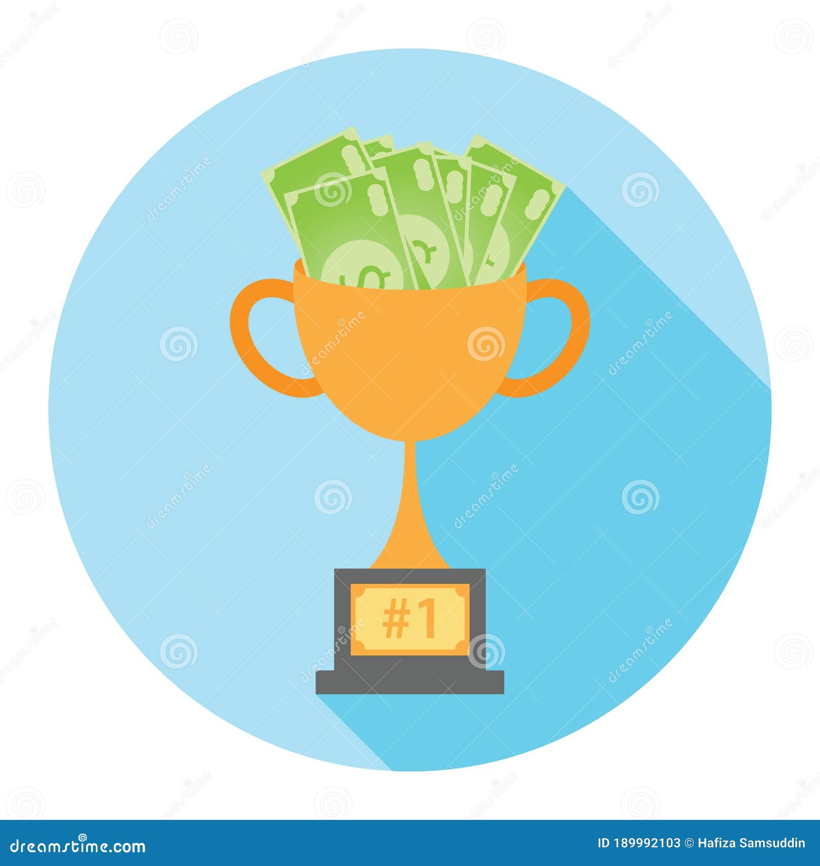 Prize Money. Vector Illustration Decorative Design Stock Vector ...