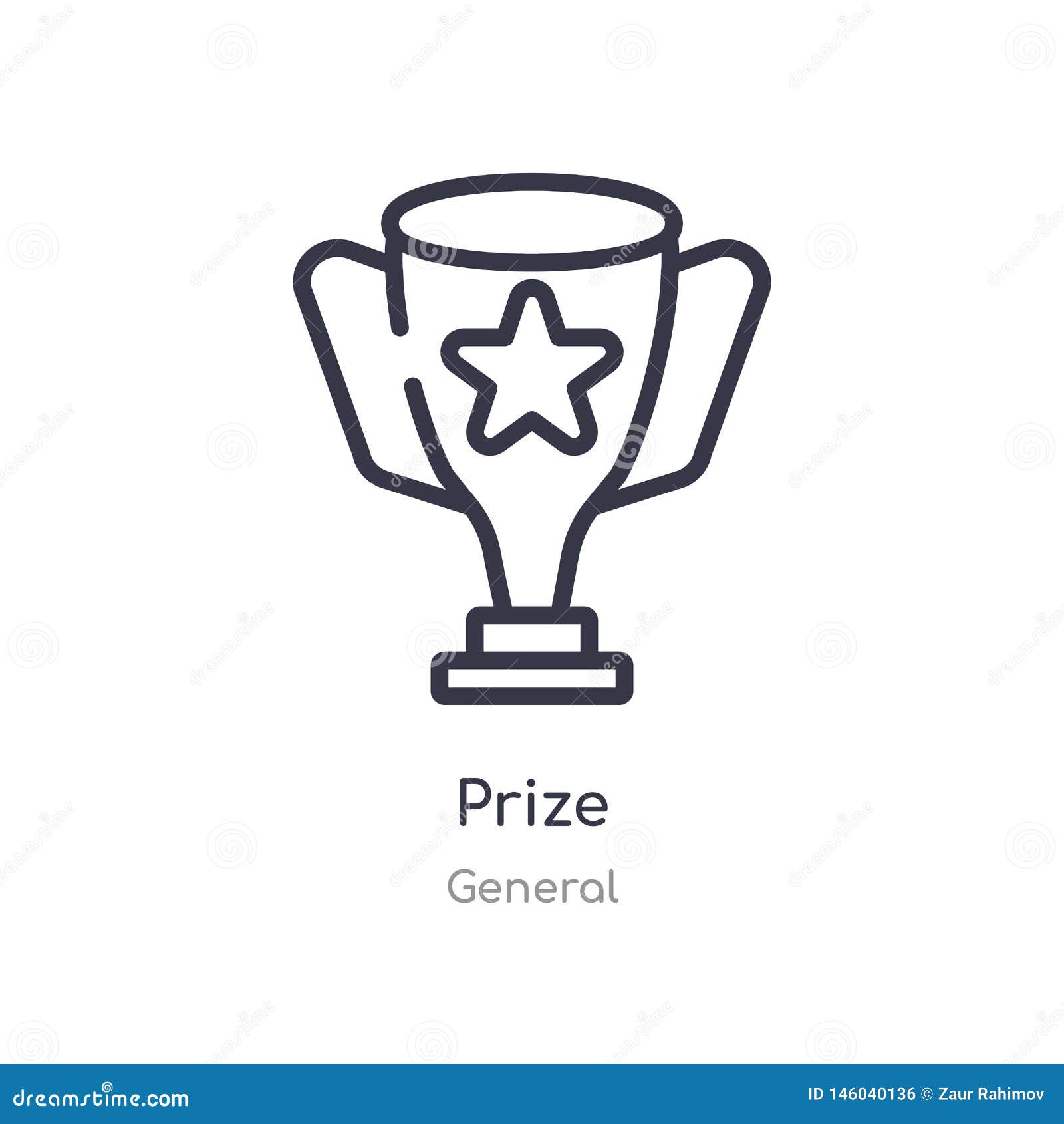 Prize Outline Icon. Isolated Line Vector Illustration from General ...