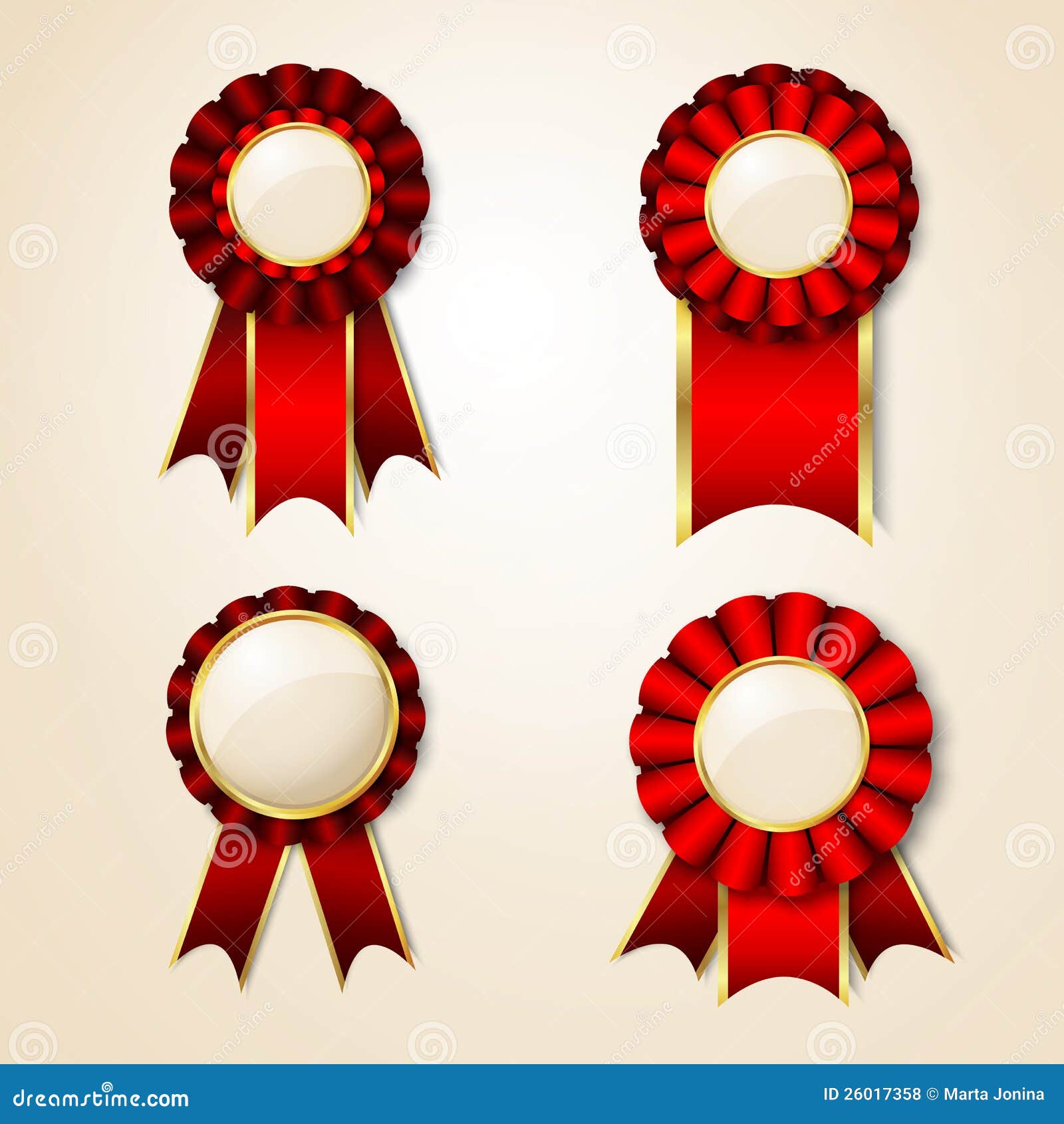 Prize ribbons stock vector. Illustration of elite, blank - 26017358
