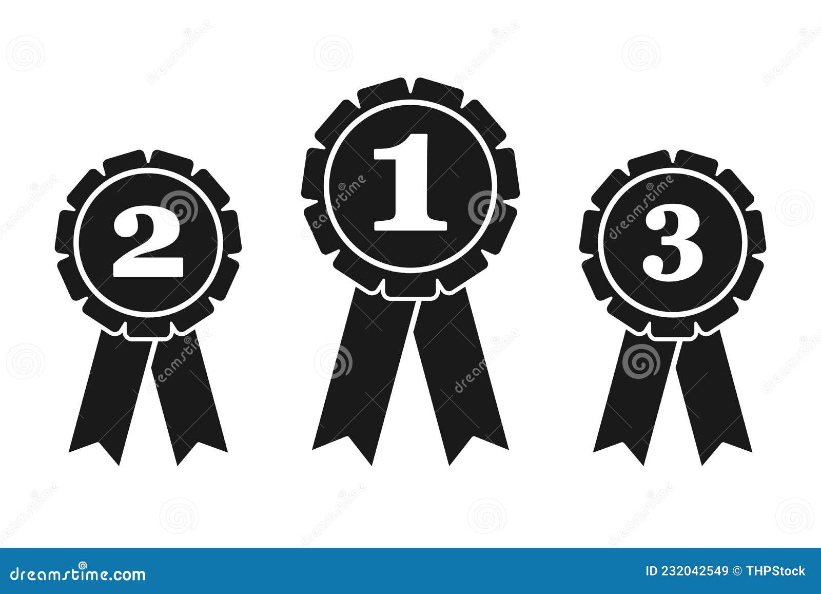 Prize Ribbons Vector Set stock vector. Illustration of success - 232042549