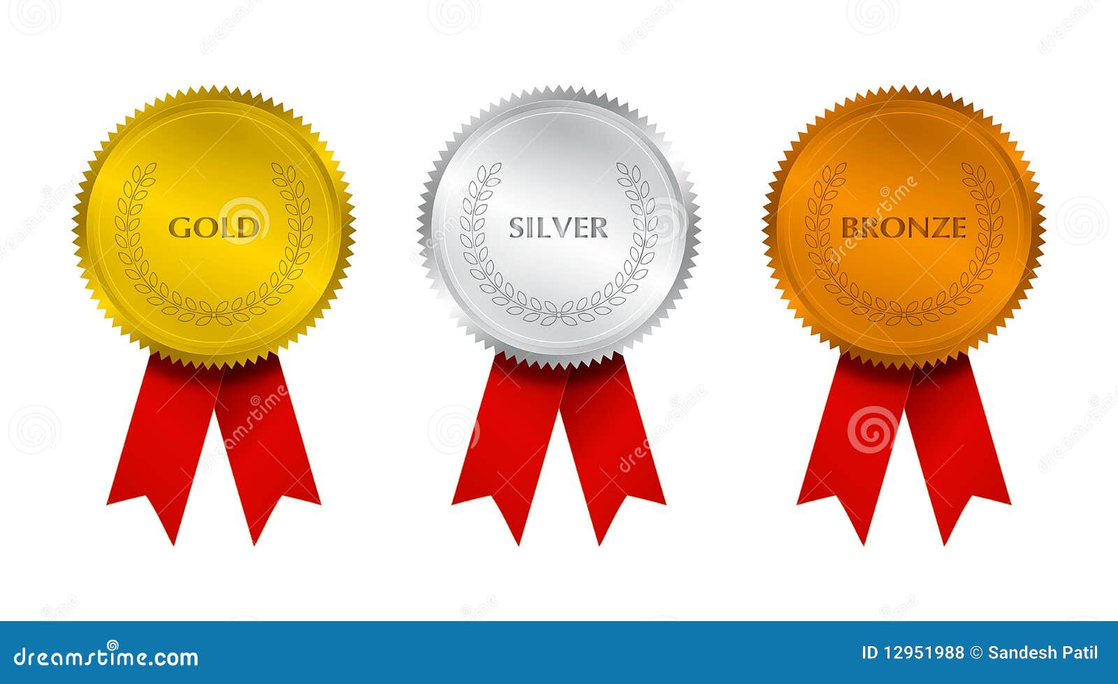 Prize Seal with Ribbons stock vector. Illustration of award - 12951988