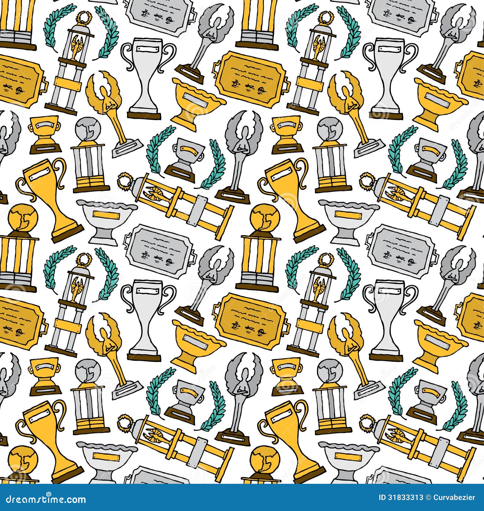 Prize seamless pattern stock illustration. Illustration of marker ...