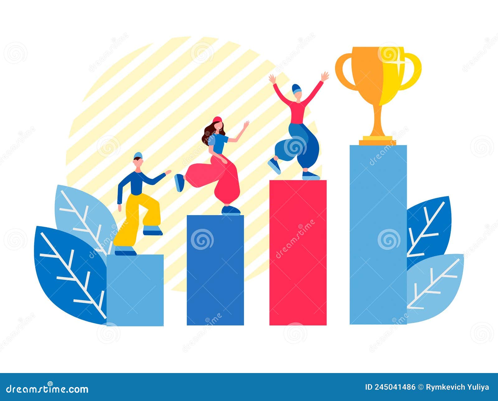 Prize Team Success Growth Graph Formula Stock Vector - Illustration of ...