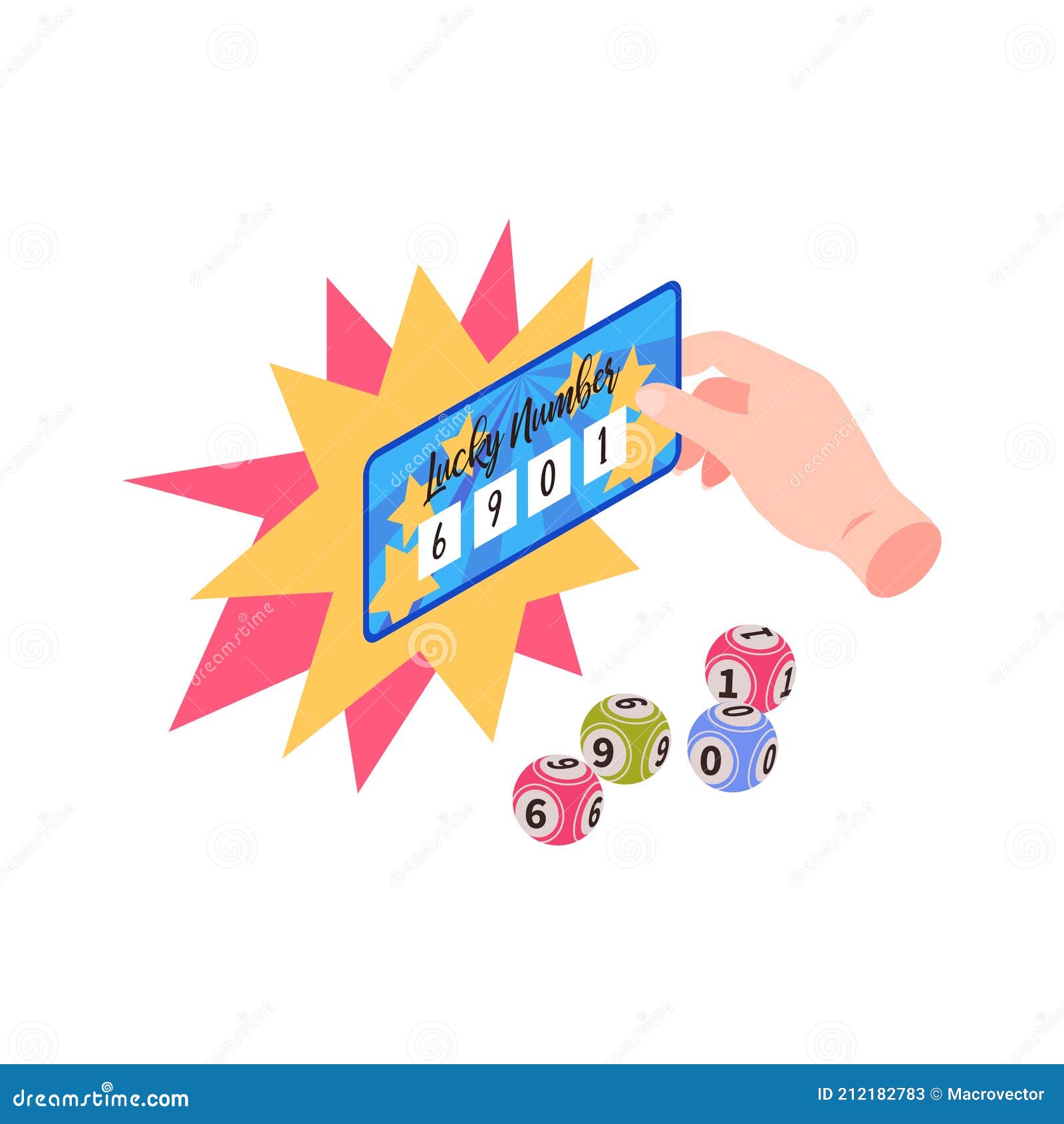 Prize Ticket Balls Composition Stock Vector - Illustration of icon ...
