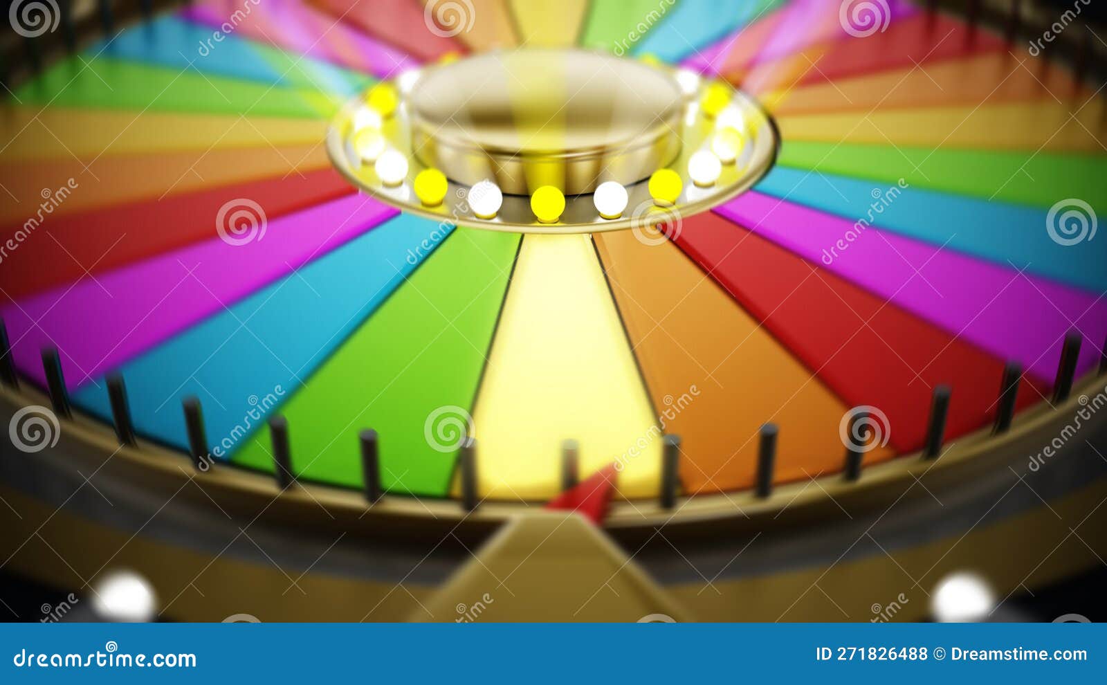 Prize Wheel with Colored, Blank Slices. 3D Illustration Stock ...