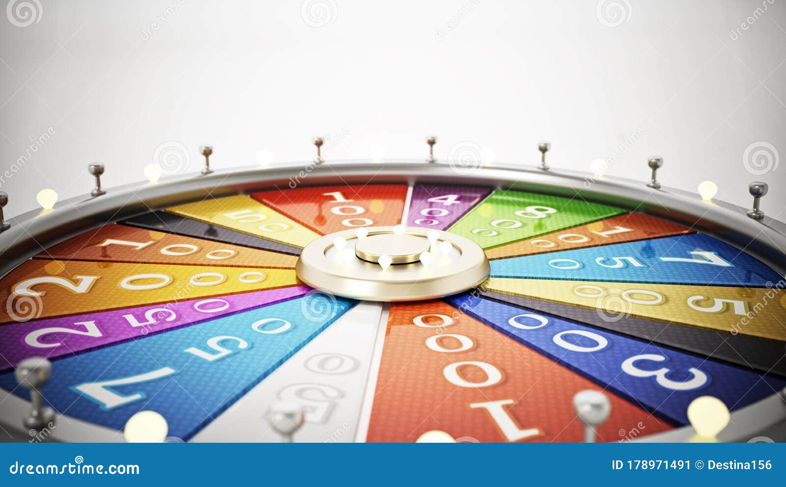 Prize Wheel Isolated on White Background. 3D Illustration Stock ...