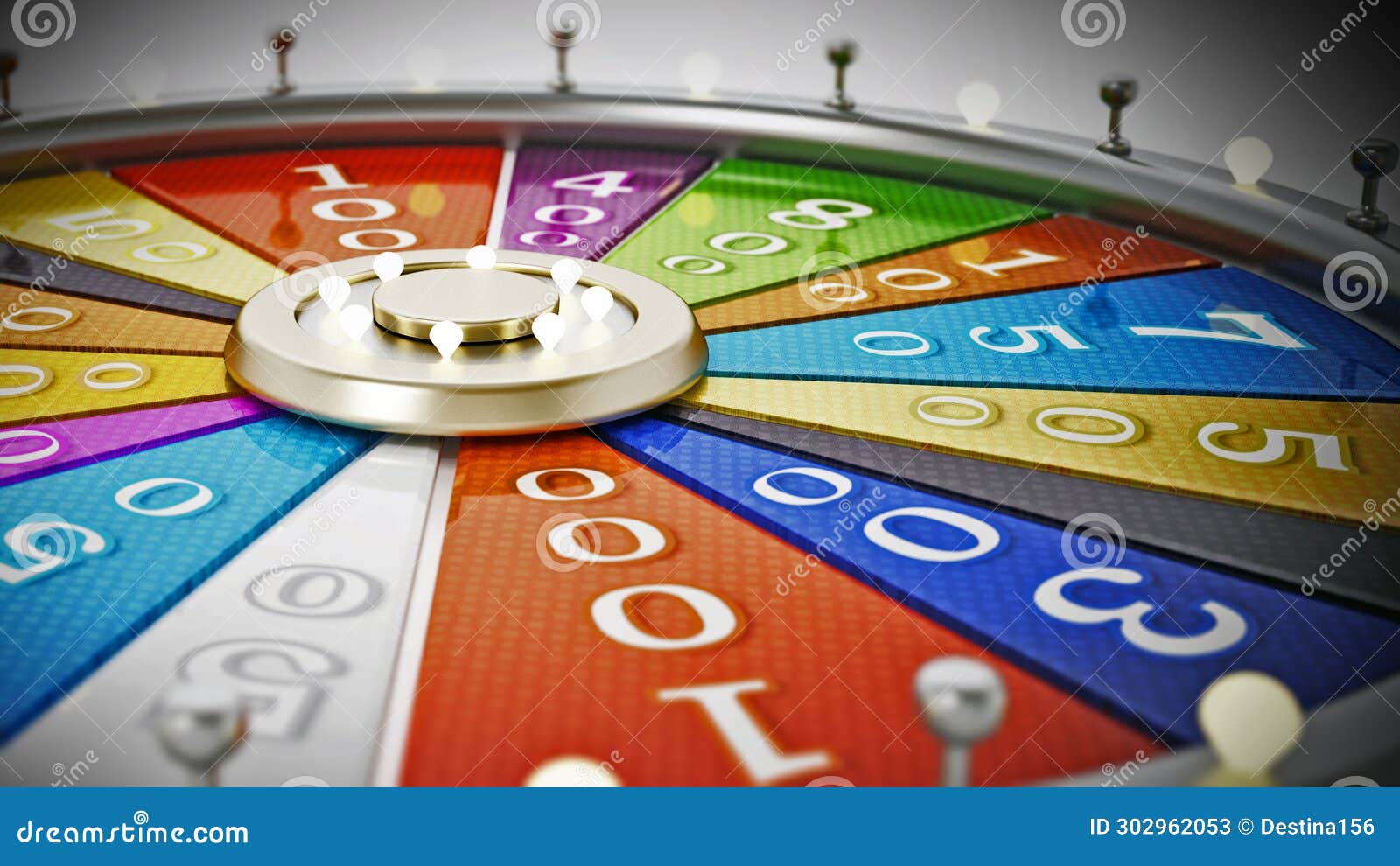Prize Wheel Isolated on White Background. 3D Illustration Stock ...