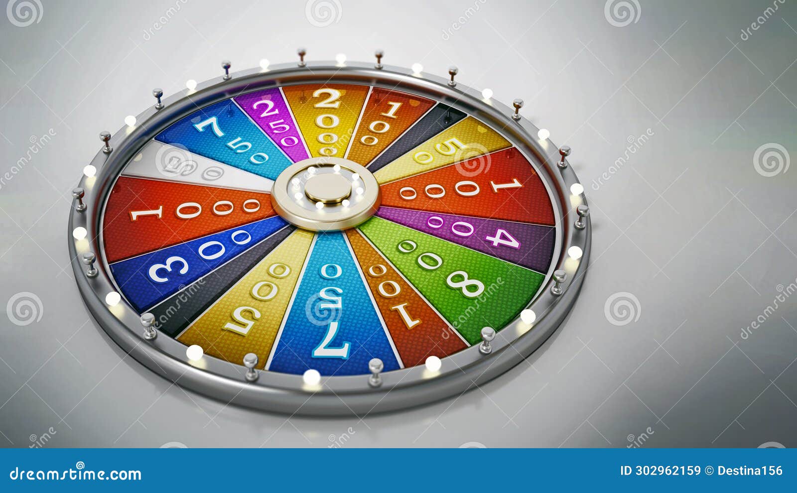 Prize Wheel Isolated on White Background. 3D Illustration Stock ...