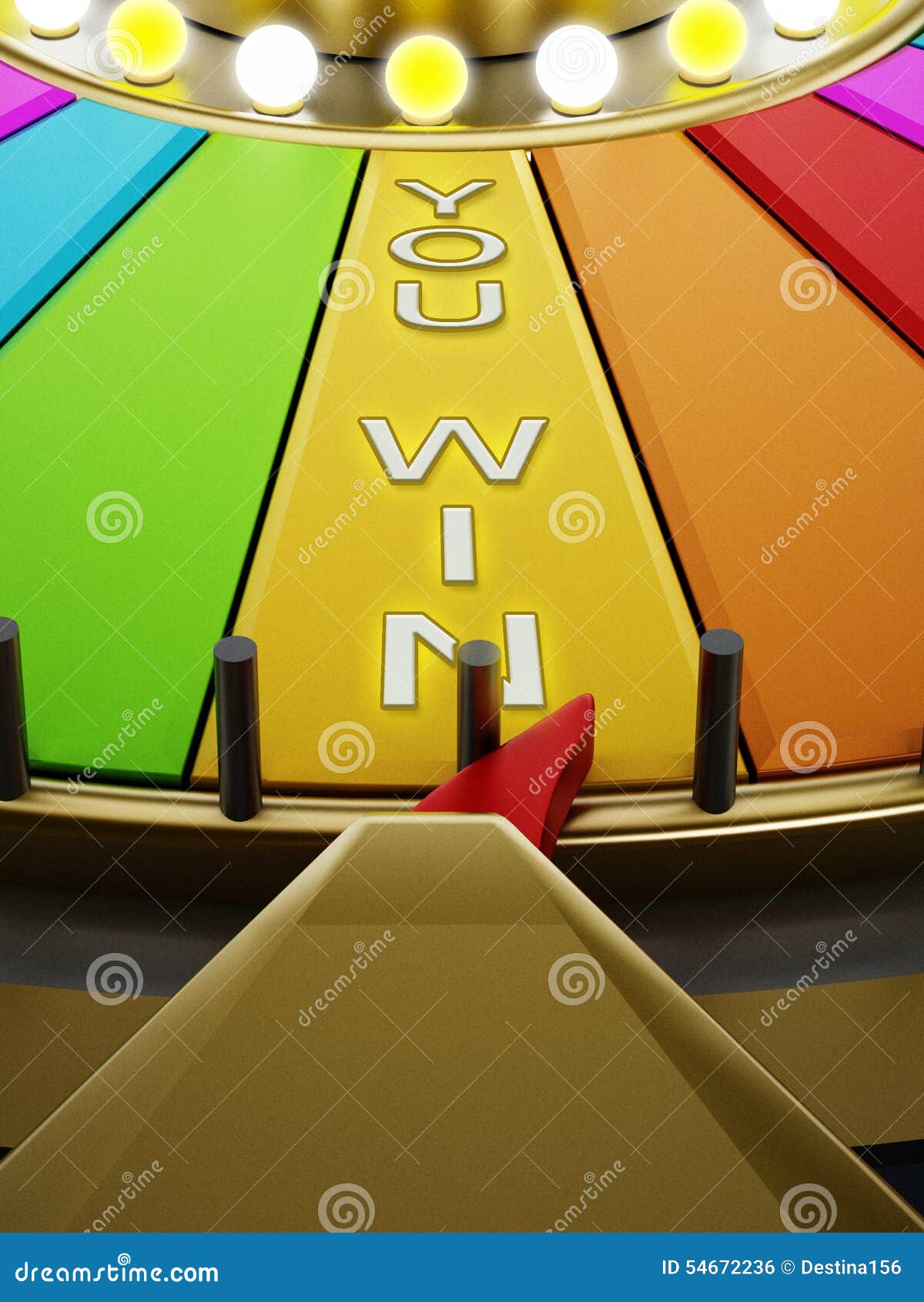 Prize Wheel Isolated On White Background. 3D Illustration Royalty-Free ...