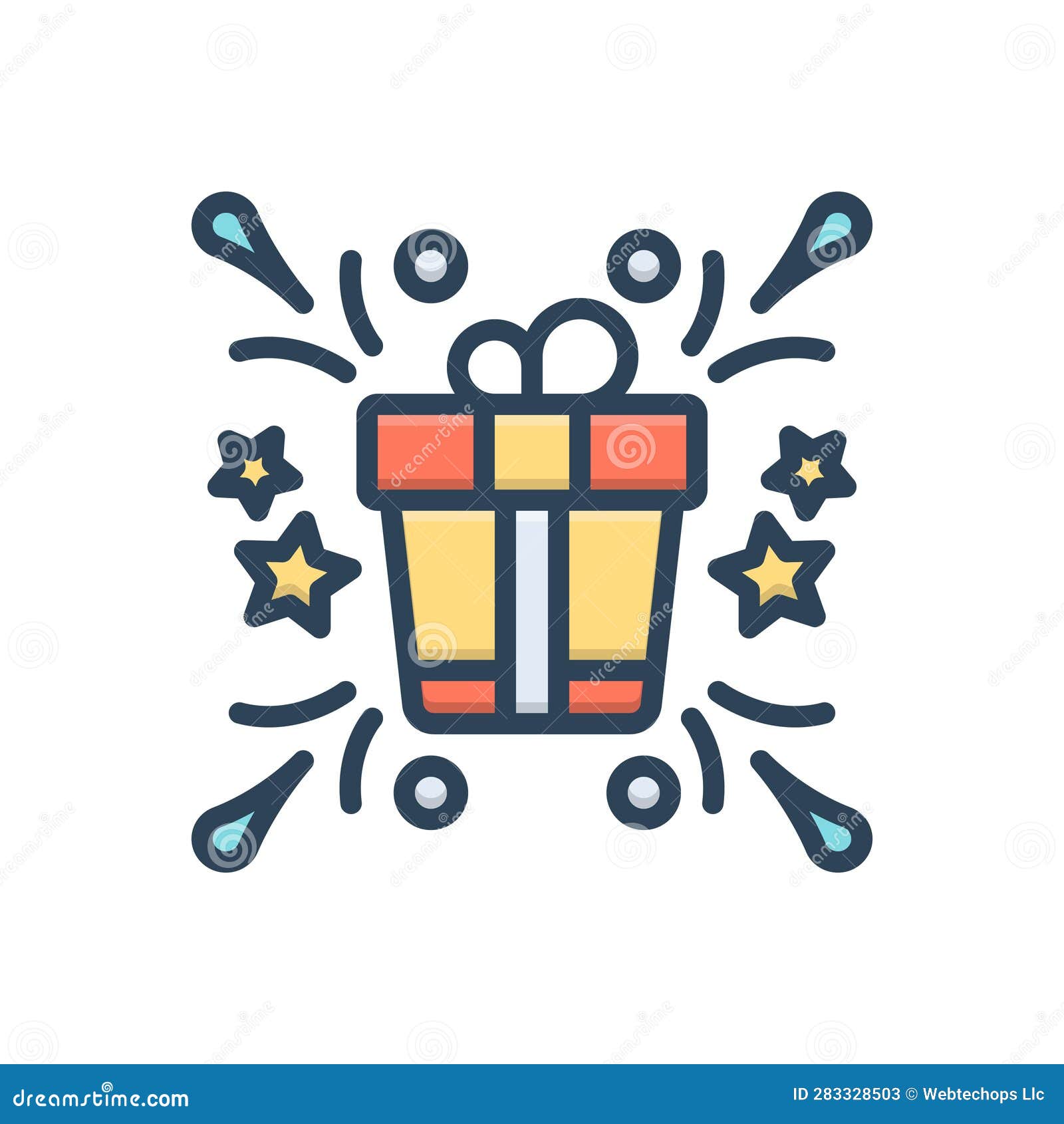 Color Illustration Icon for Prizes, Reward and Box Stock Illustration ...