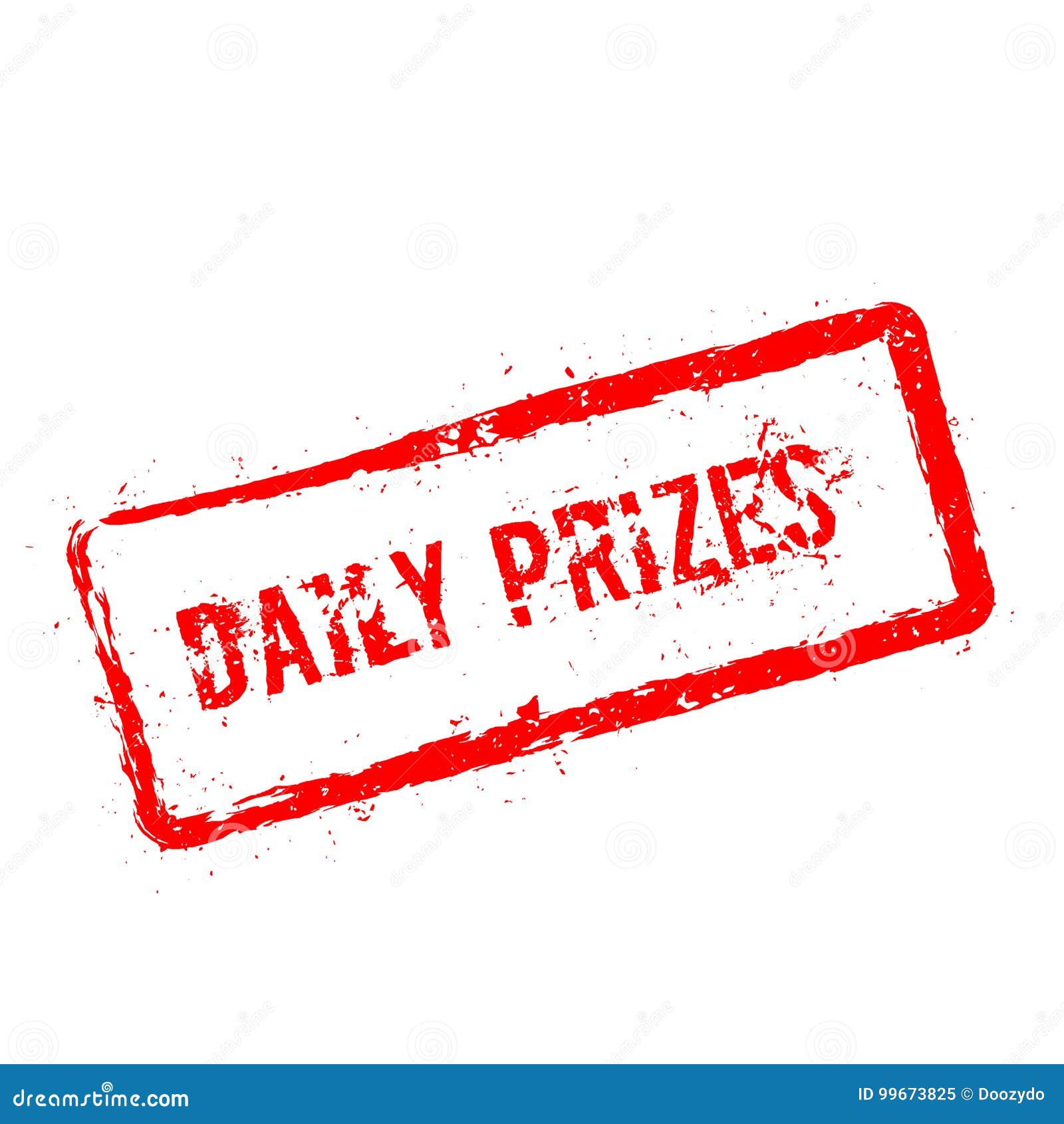 Daily Prizes Red Rubber Stamp Isolated on White. Stock Vector ...