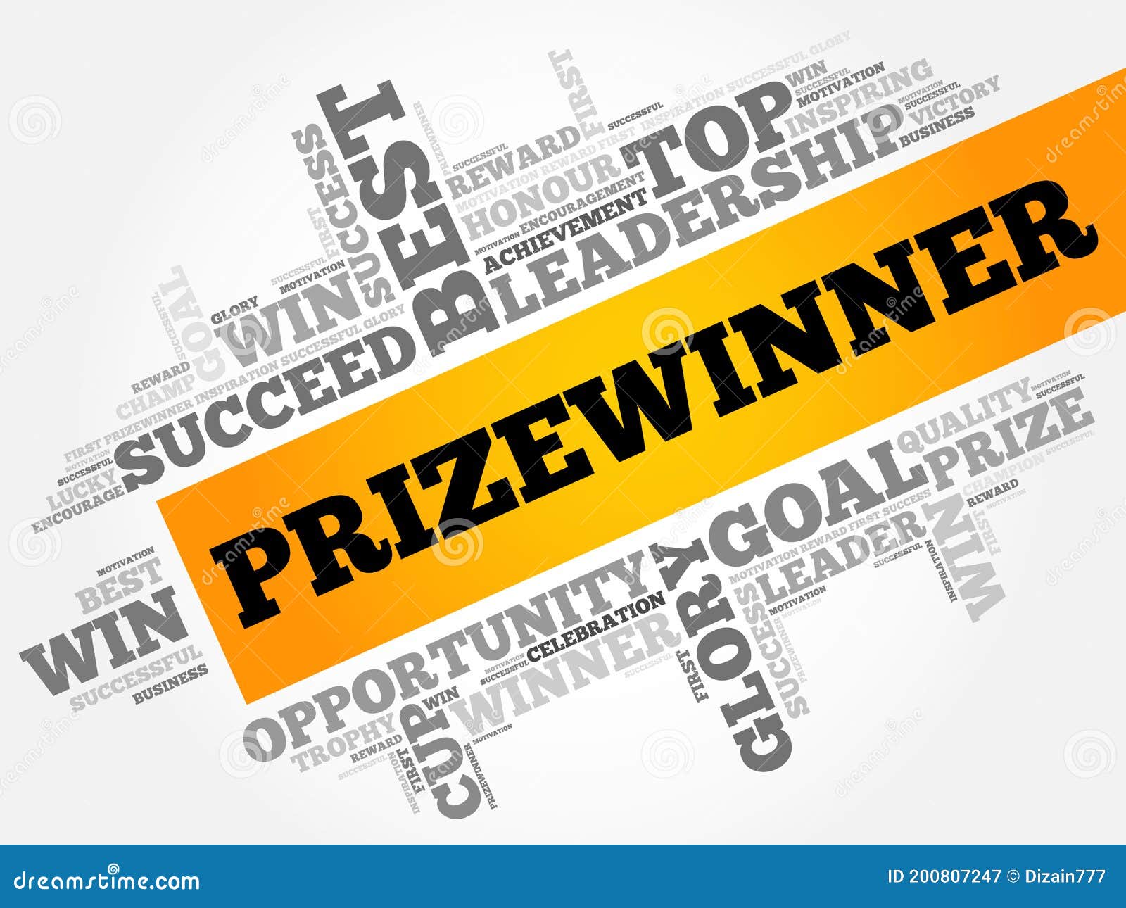 Prizewinner word cloud stock illustration. Illustration of champion ...