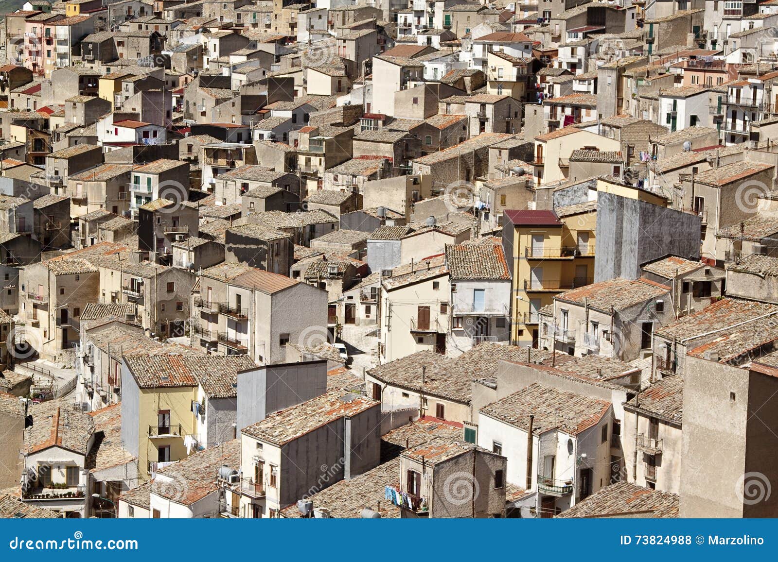 Prizzi, Sicily stock photo. Image of architecture, population - 73824988