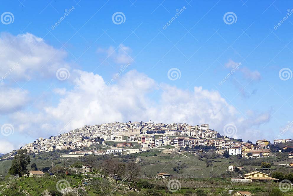 Prizzi, Sicily stock photo. Image of view, sicily, hill - 73825690