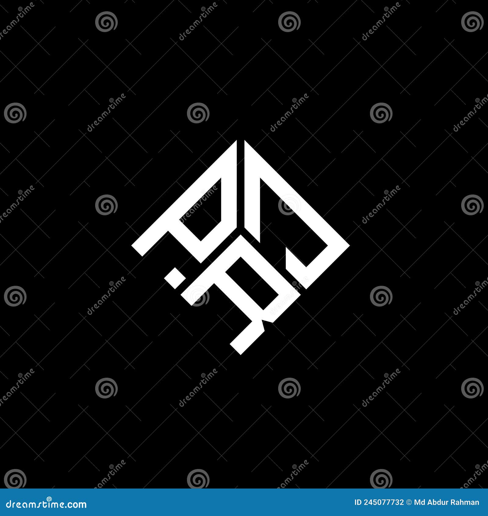 PRJ Letter Logo Design On Black Background. PRJ Creative Initials ...
