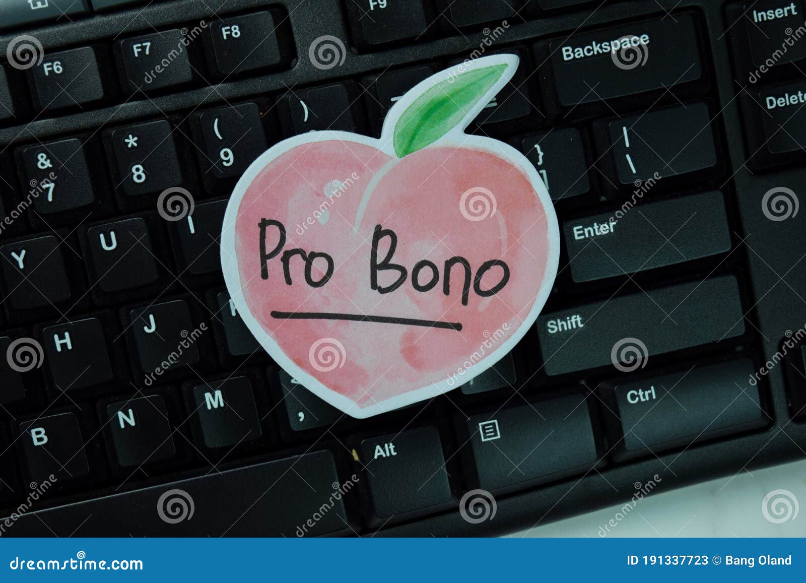 Pro Bono Text on Sticky Notes Isolated on Office Desk Stock Image ...