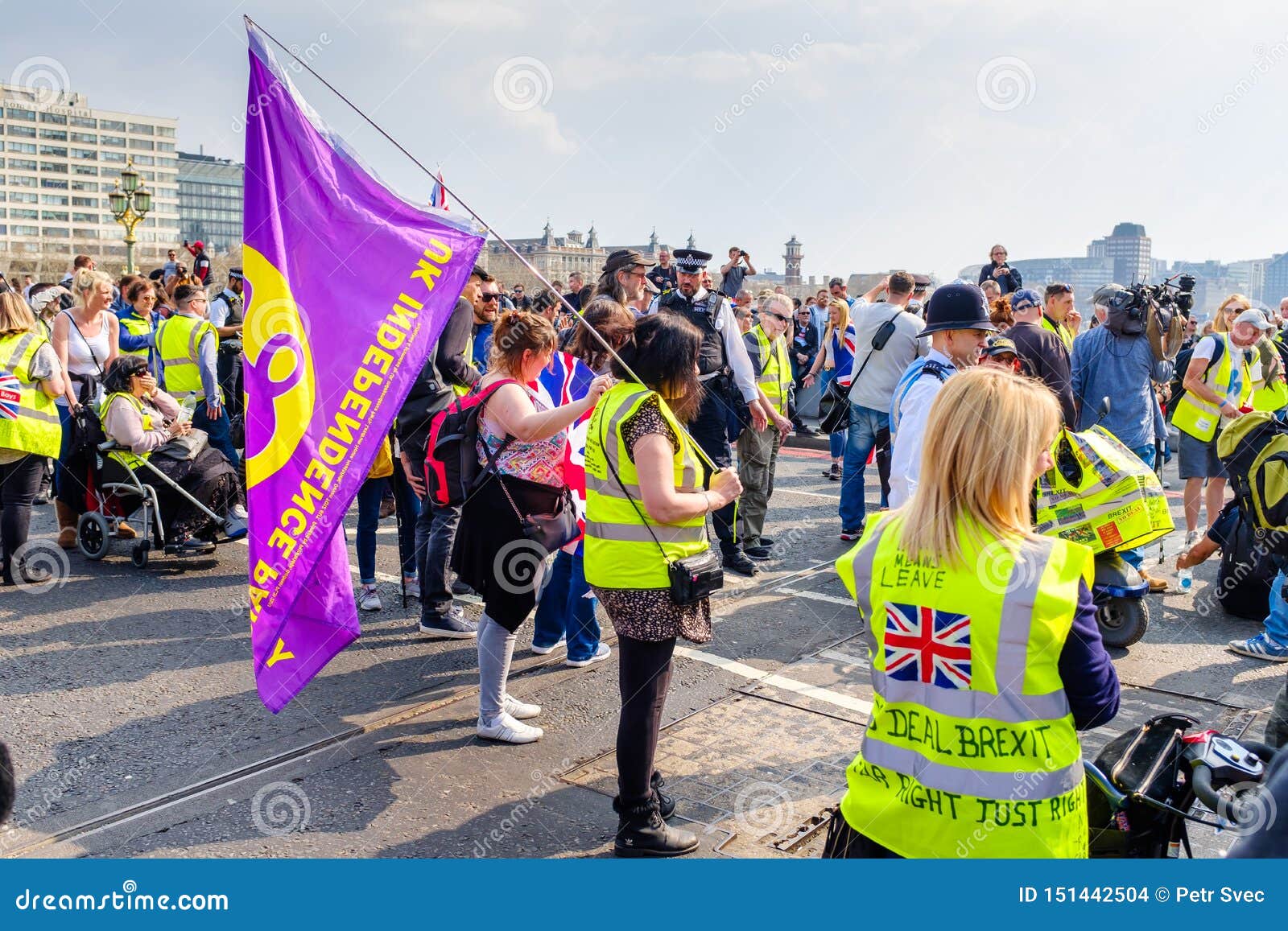 Pro-Brexit Protest in Central London Editorial Stock Image - Image of ...