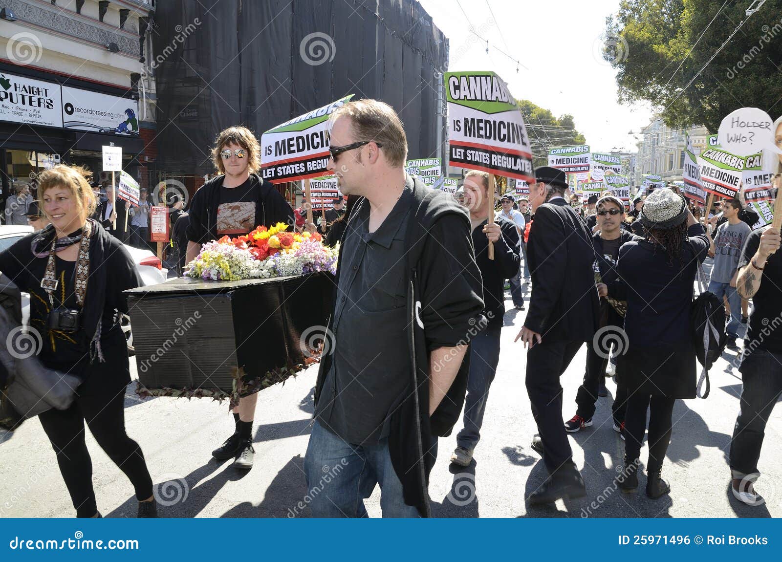 Pro-cannabis Demonstration and Mock Funeral March Editorial Photo ...