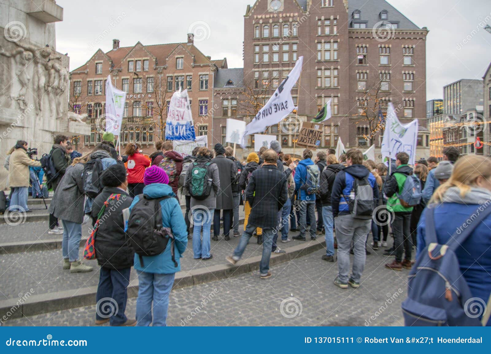 Pro Climate Protest Against Shell at the Dam Square 15-1-2018 at ...