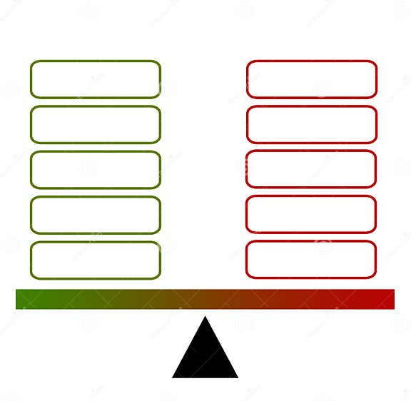 Pro and contra chart stock illustration. Illustration of graph - 29407294