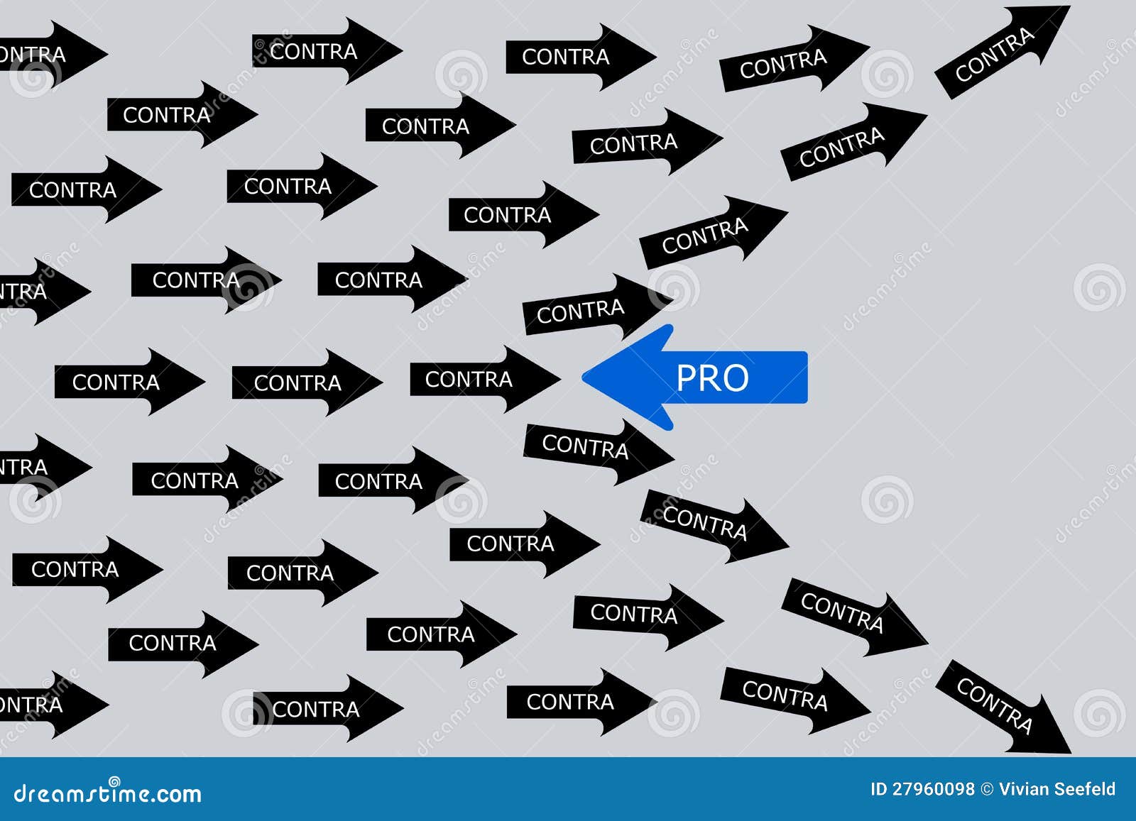 Contra And Pro As Different Choices In Life - Pictured As Words Contra ...