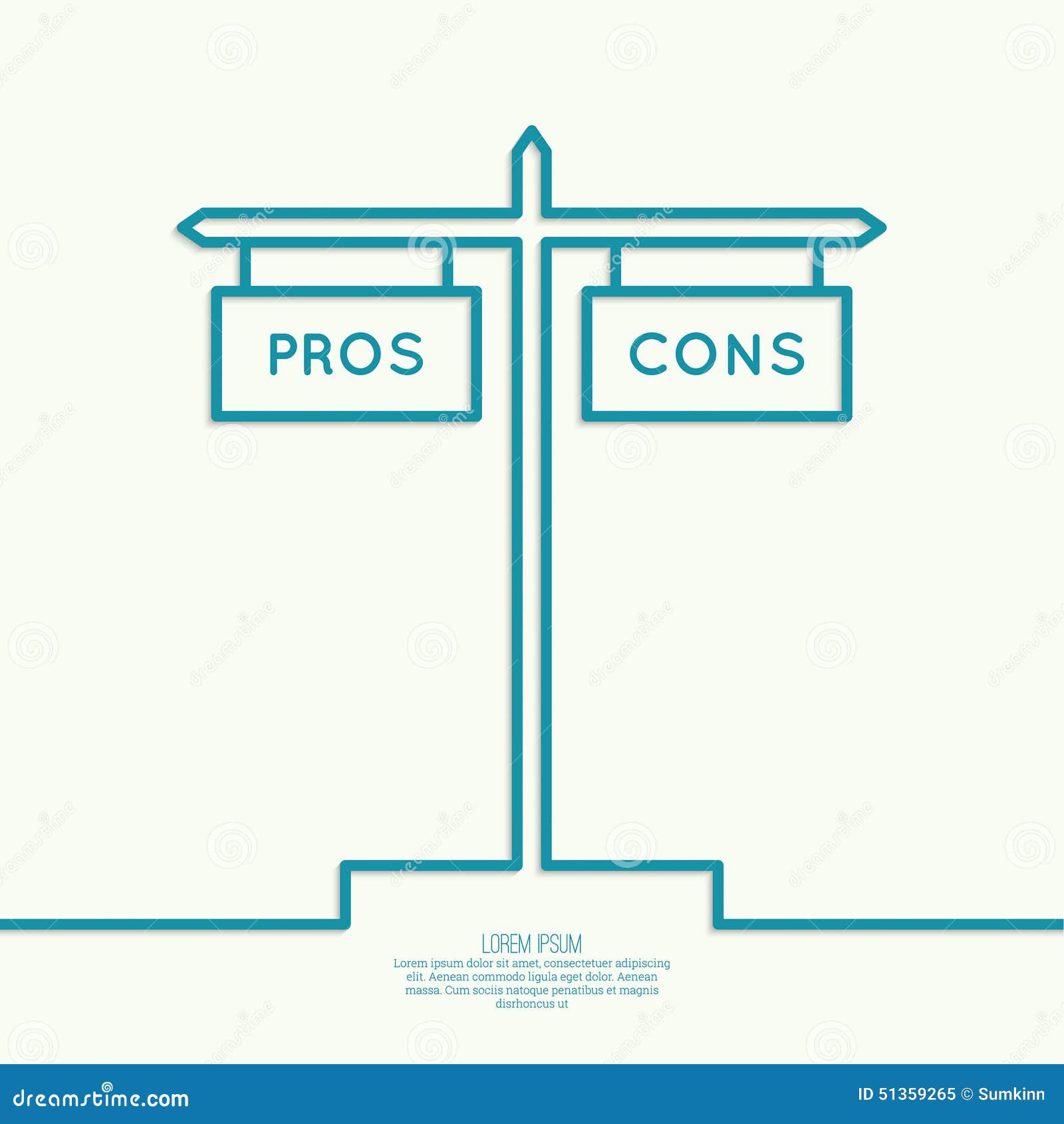 Pro - e - lista di contro illustrazione vettoriale. Illustrazione di ...