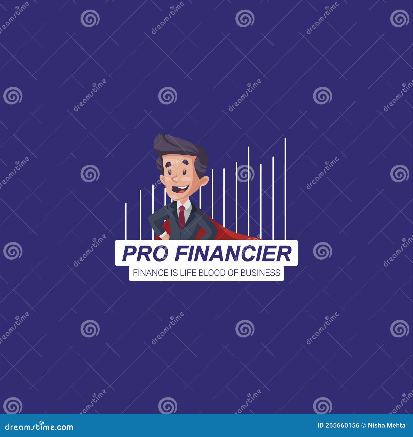 Pro Financier Vector Mascot Logo Stock Vector - Illustration of design ...