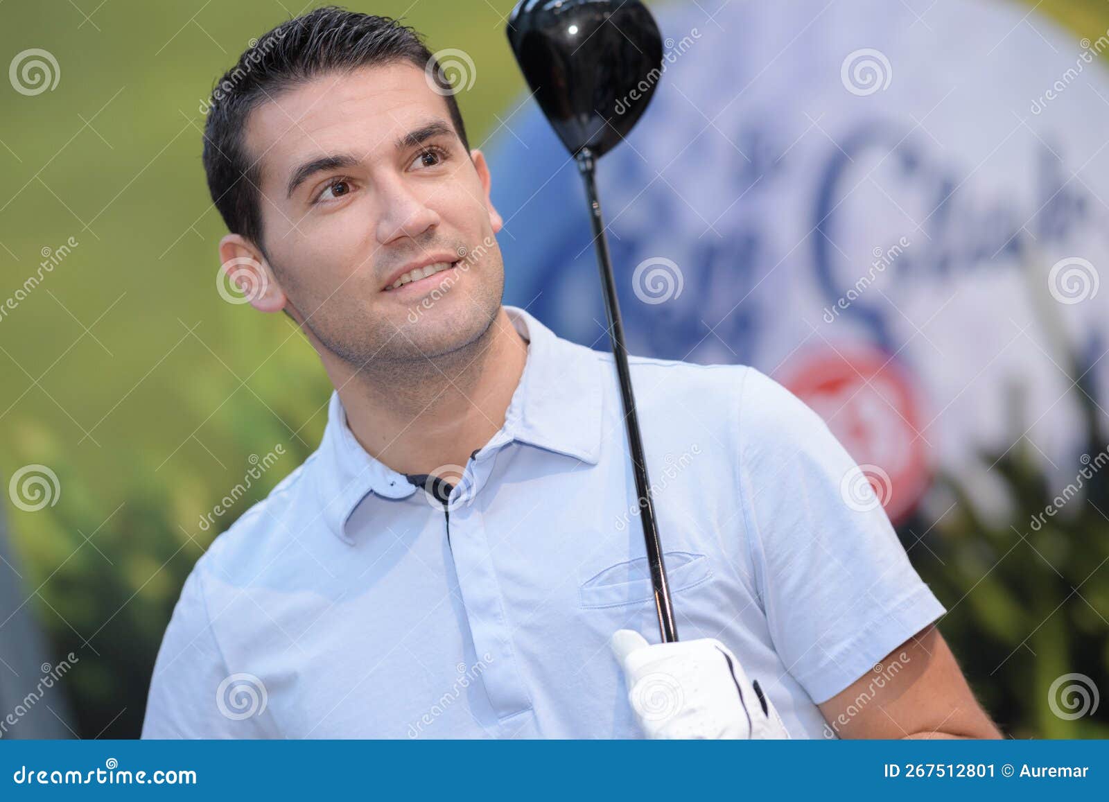 Pro golf player portrait stock image. Image of african - 267512801