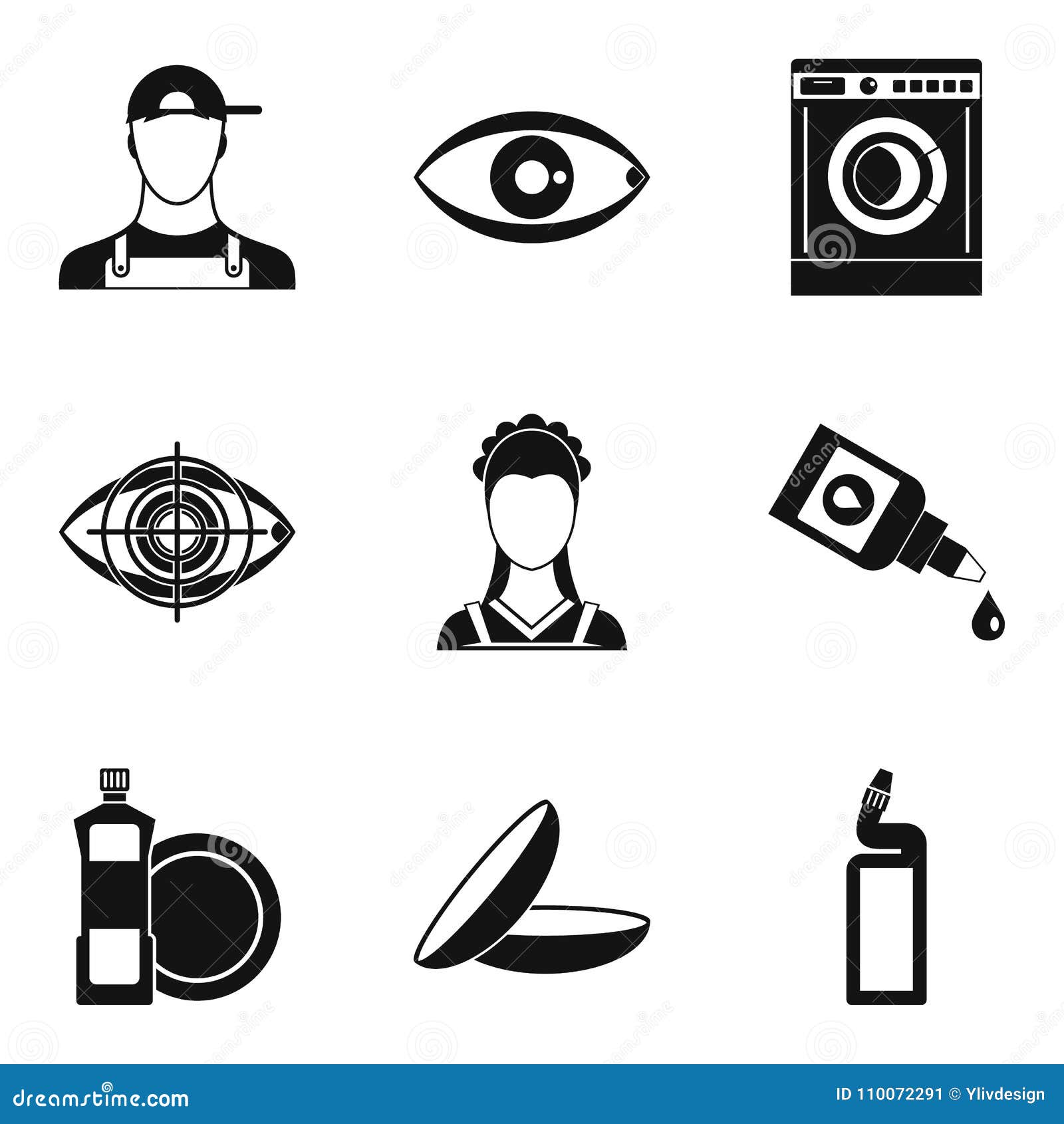 Pro Icons Set, Simple Style Stock Vector - Illustration of conference ...